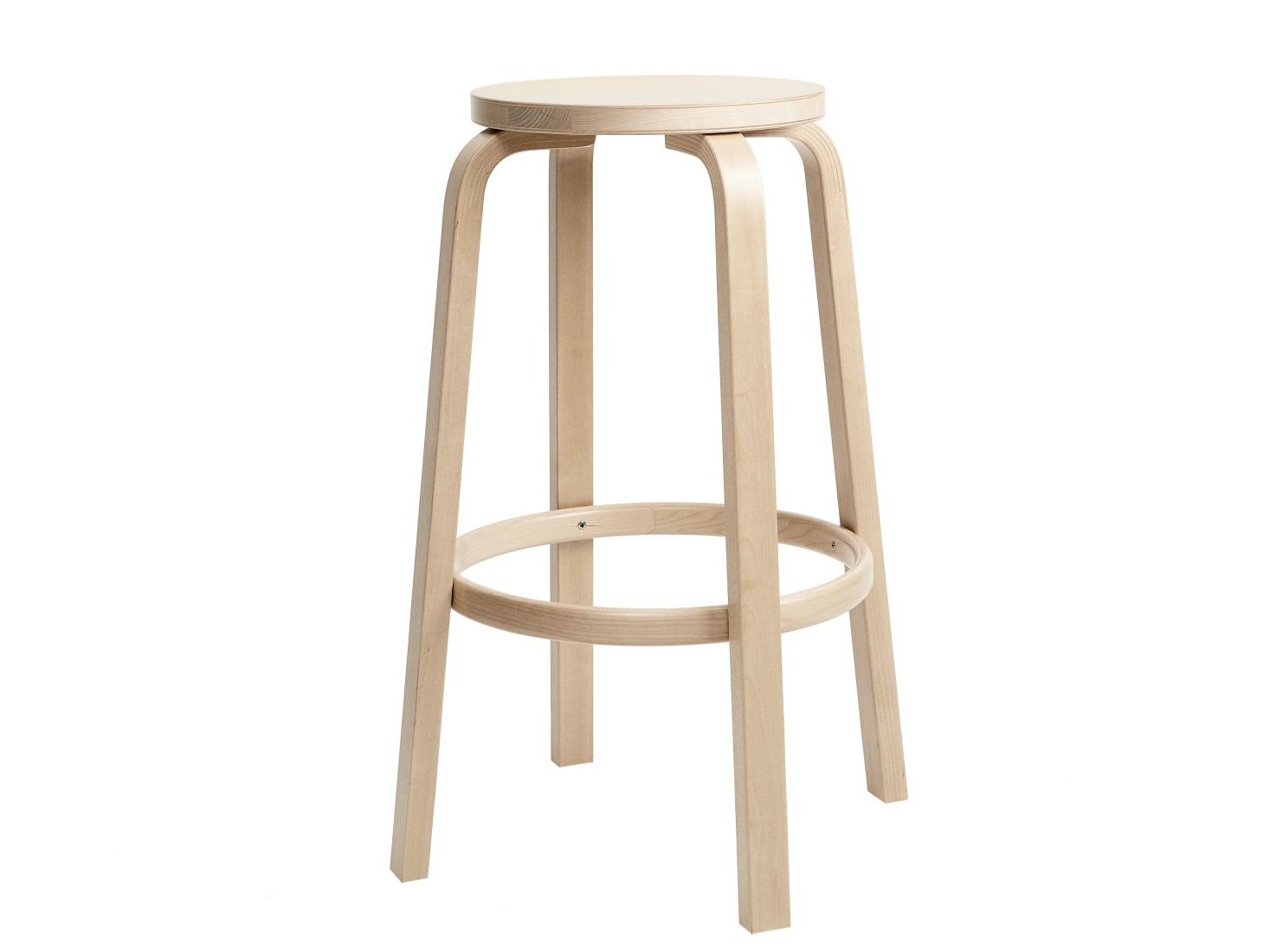 L-LEG High wooden stool By Artek | design Alvar Aalto
