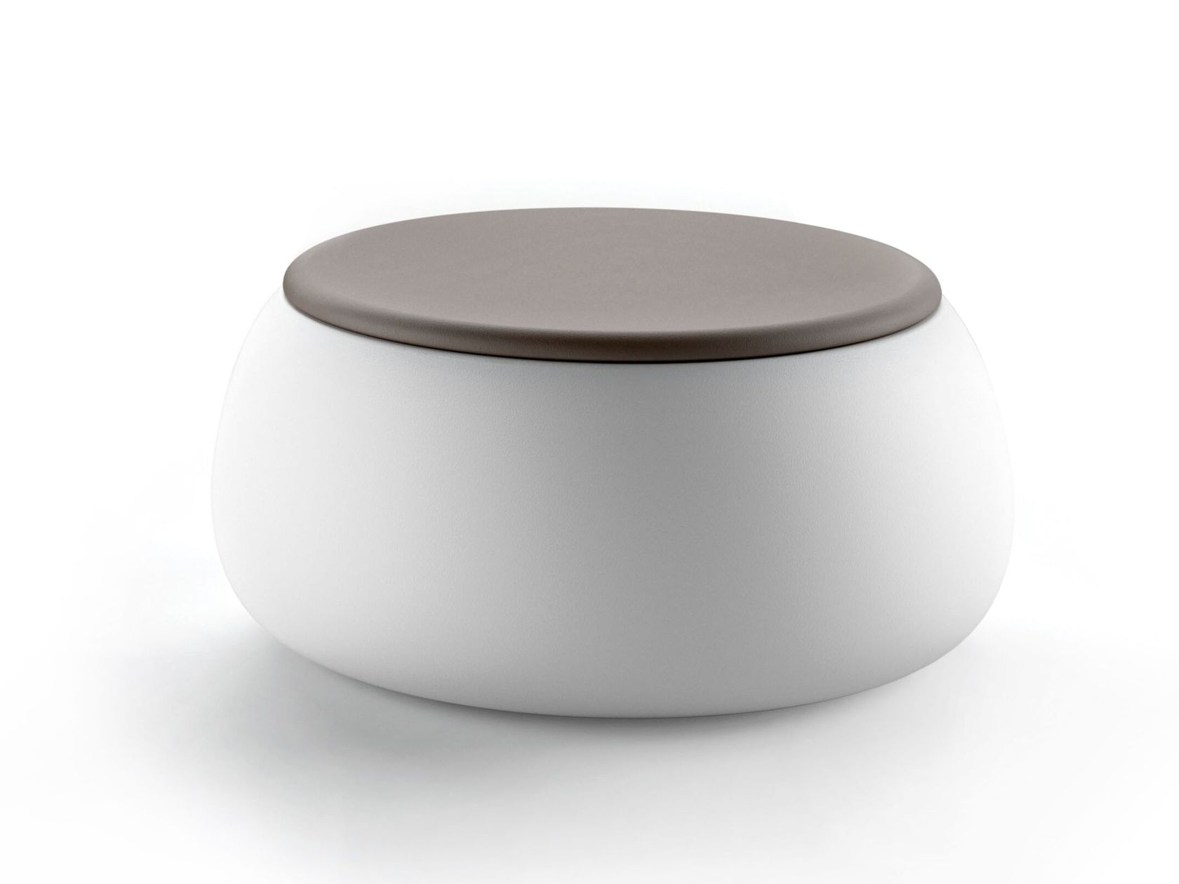 T BALL Small garden table low round Polyethylene By Plust