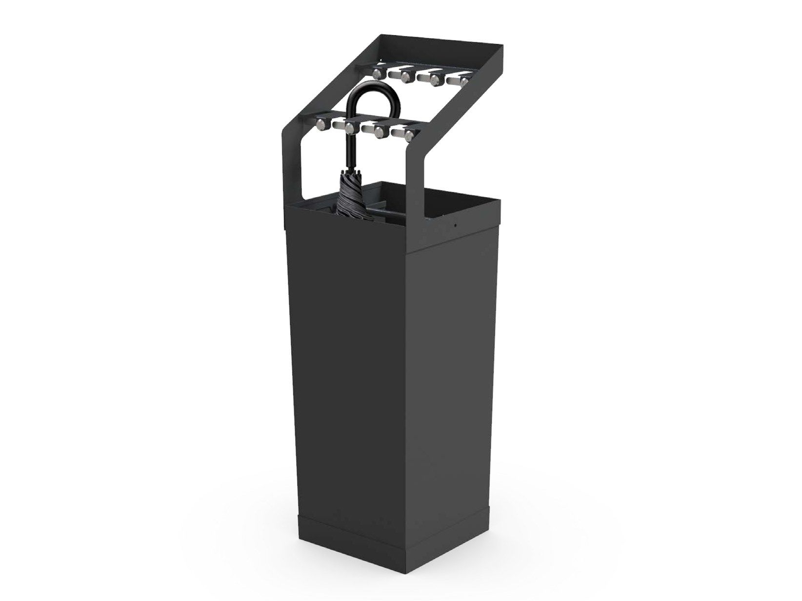 8 places umbrella stand Steel umbrella stand with lock By Riuni