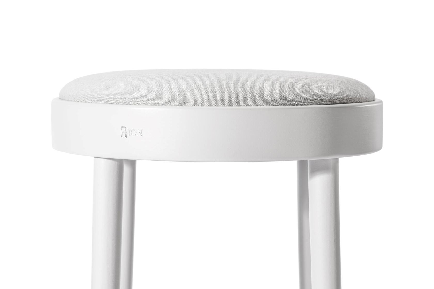 822 High wooden stool with integrated cushion By TON | design Claesson ...