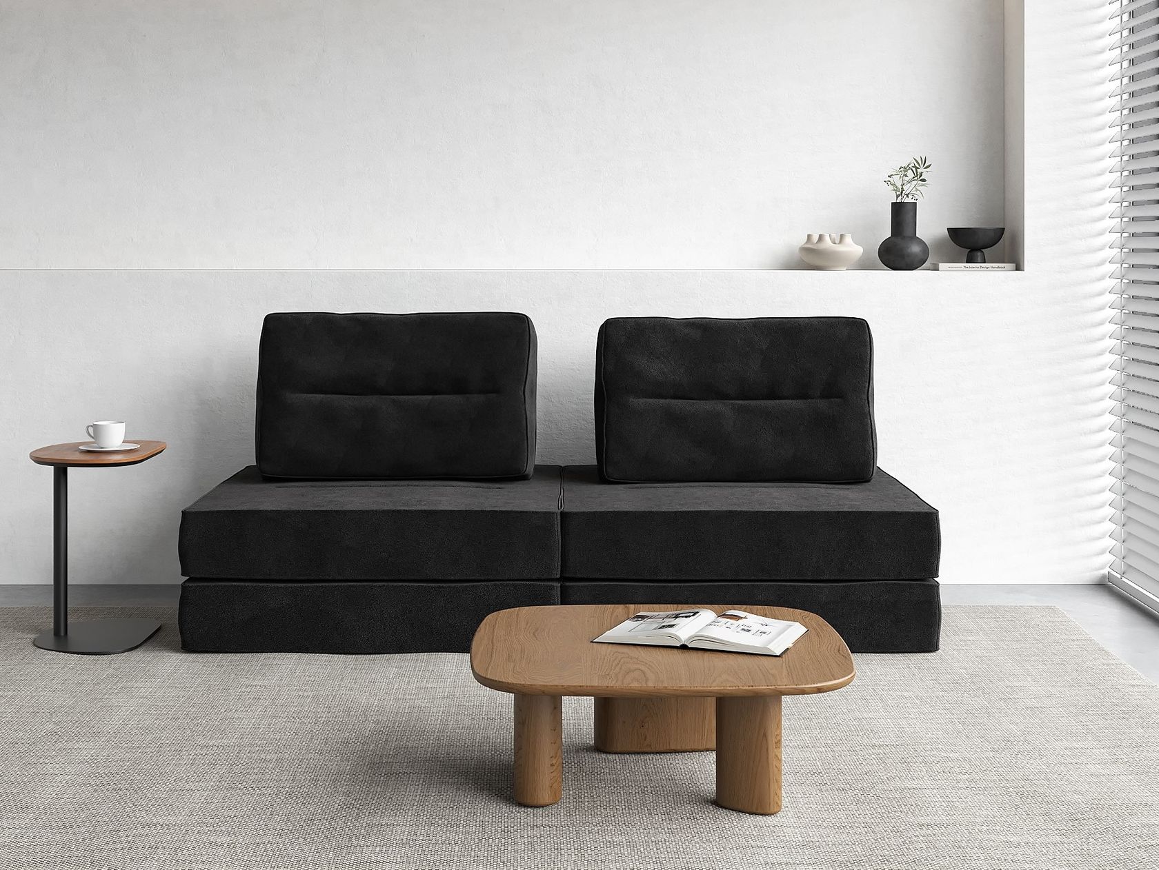9-LAYER Convertible 2 seater fabric sofa By grado design