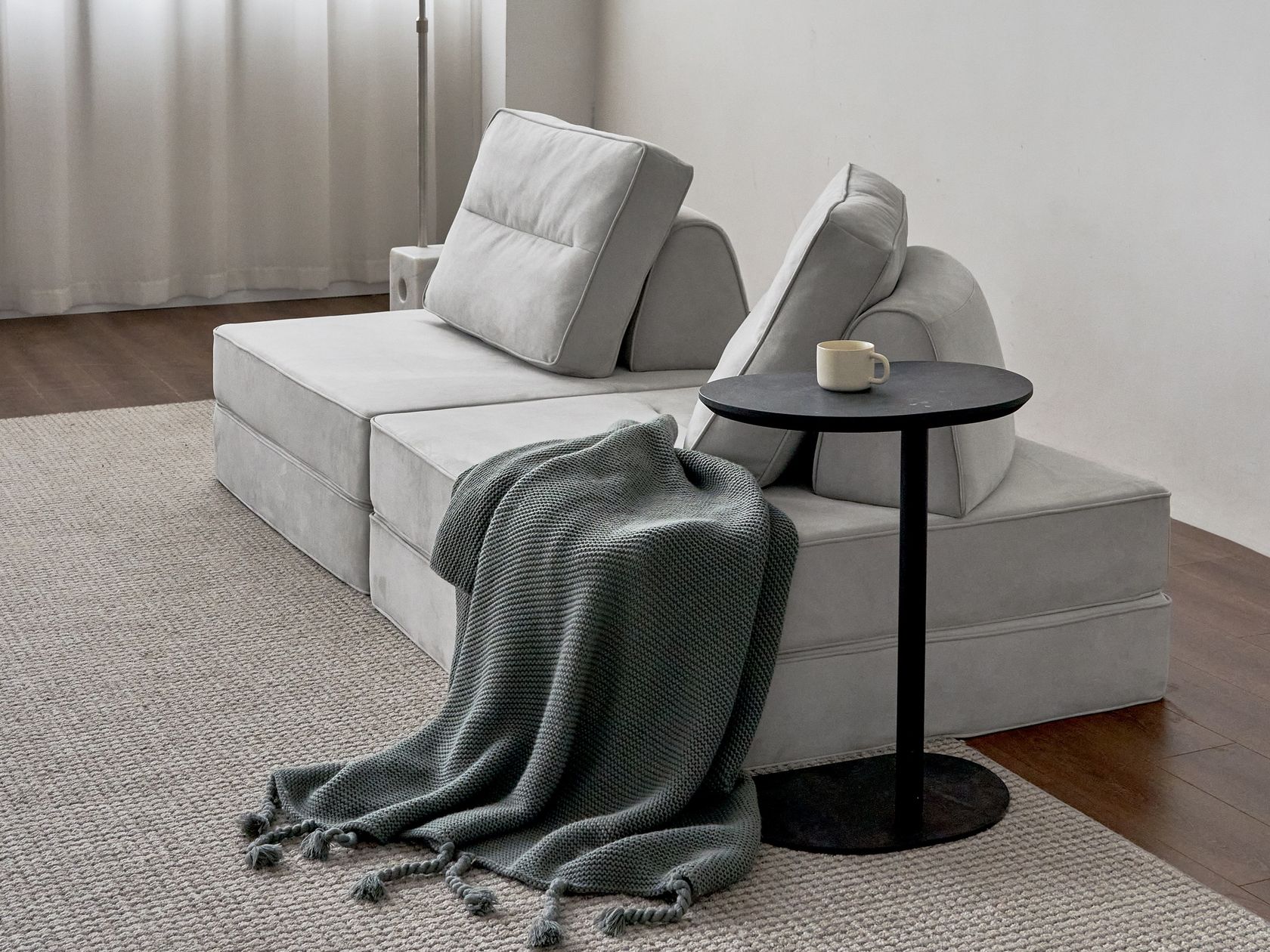 9-LAYER Convertible 2 seater fabric sofa By grado design