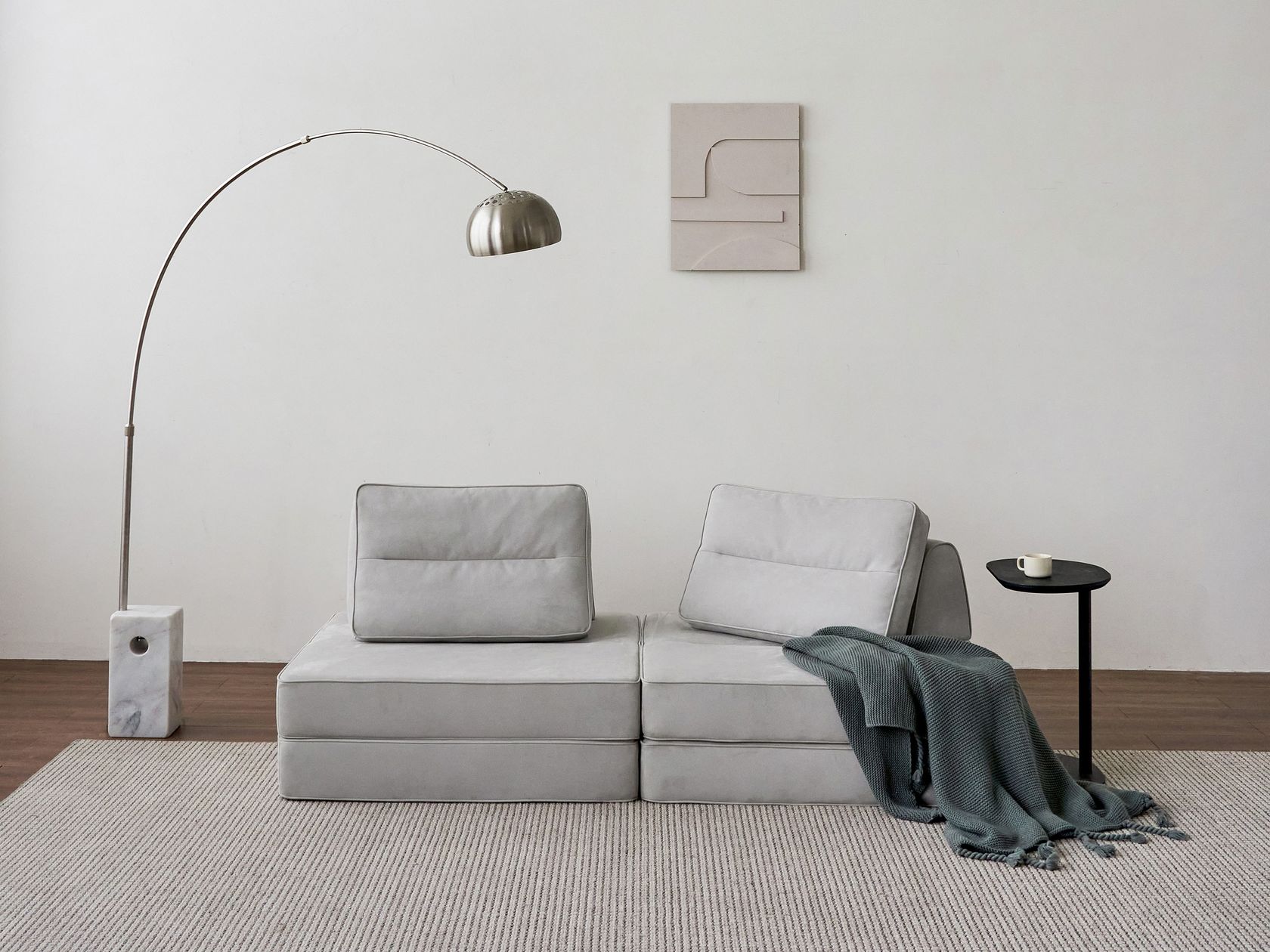 9-LAYER Convertible 2 seater fabric sofa By grado design