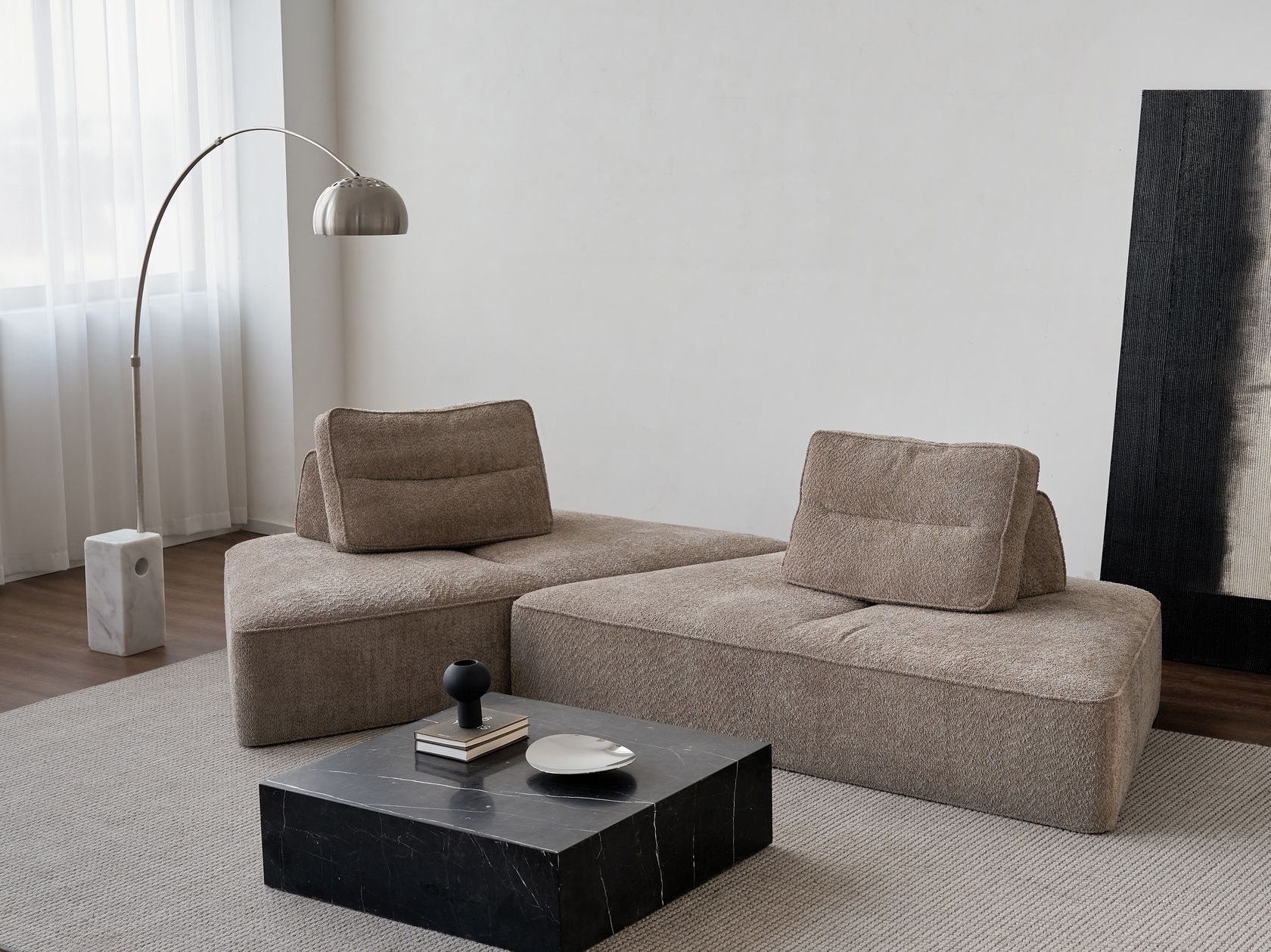 9-LAYER THICK | Curved sofa Modular curved fabric sofa By grado design
