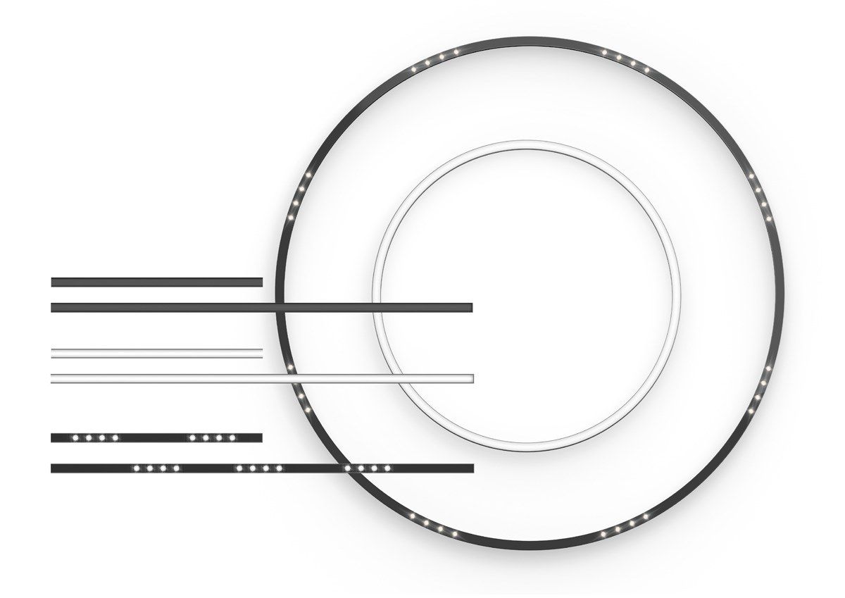 Lampada a sospensione a LED in alluminio A.24 CIRCULAR STAND-ALONE ...