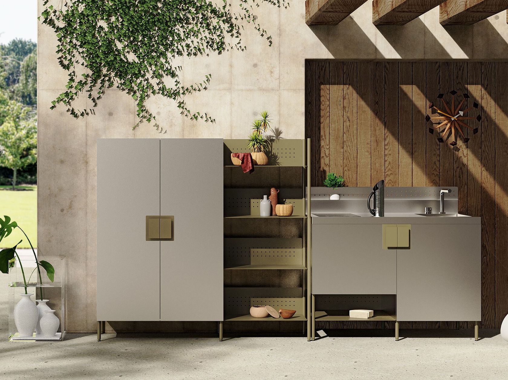The first Abimis stainless steel kitchen for outdoors