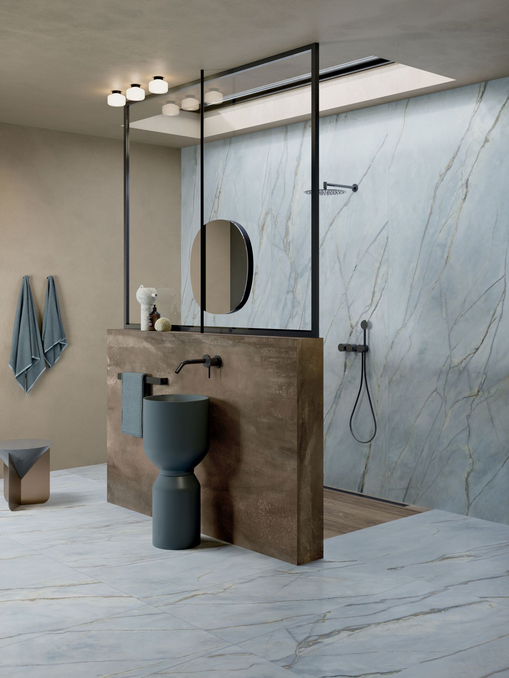 SENSI NUANCE Full-body porcelain stoneware wall/floor tiles By ABK