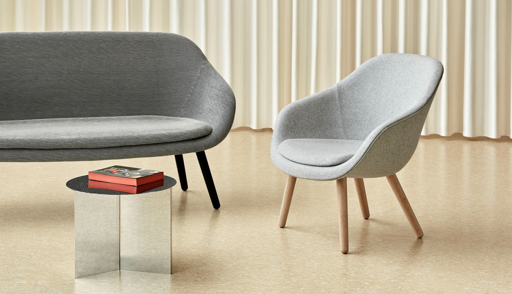 ABOUT A LOUNGE Fabric small sofa By Hay | design Hee Welling