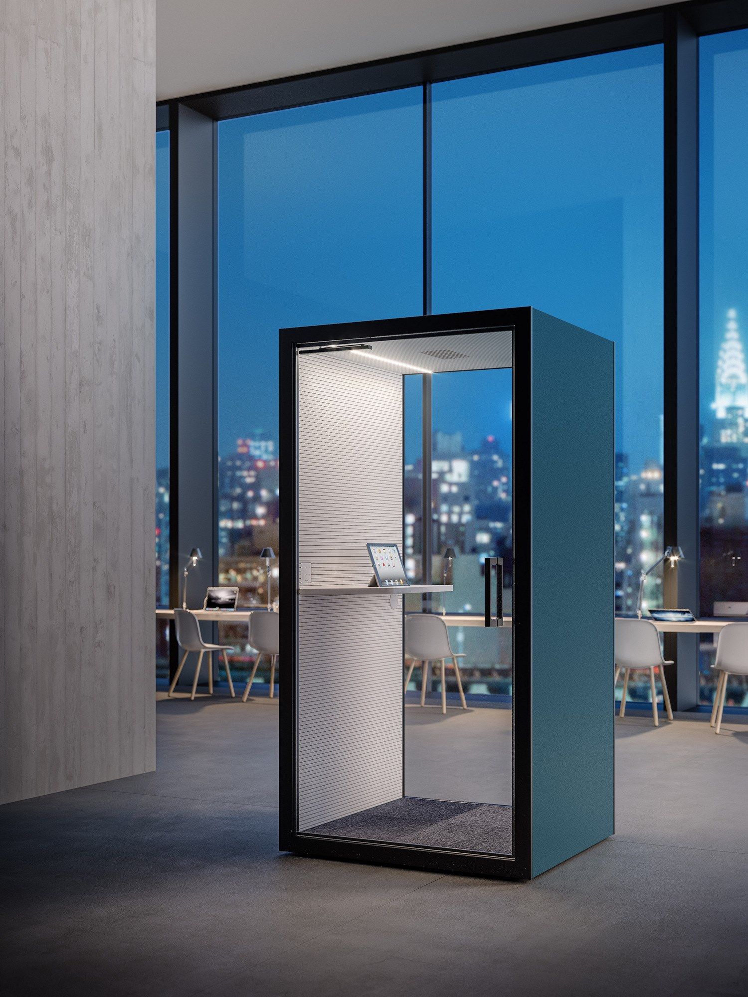 ACOUSTIC ROOM MINI Acoustic phone booth with built-in lights By FANTONI