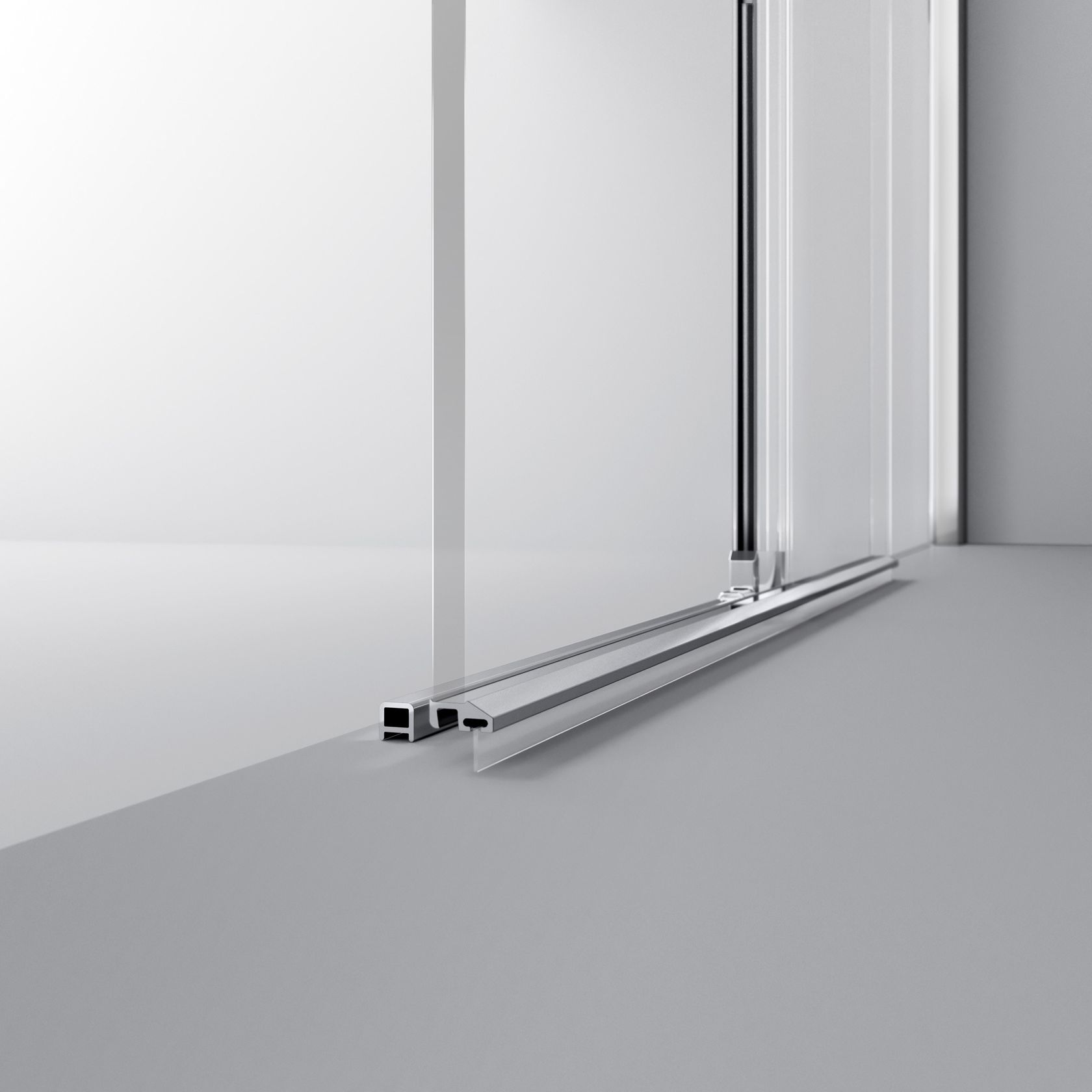 ACQUA 5000 Glass and aluminium shower cabin with sliding door By Duka