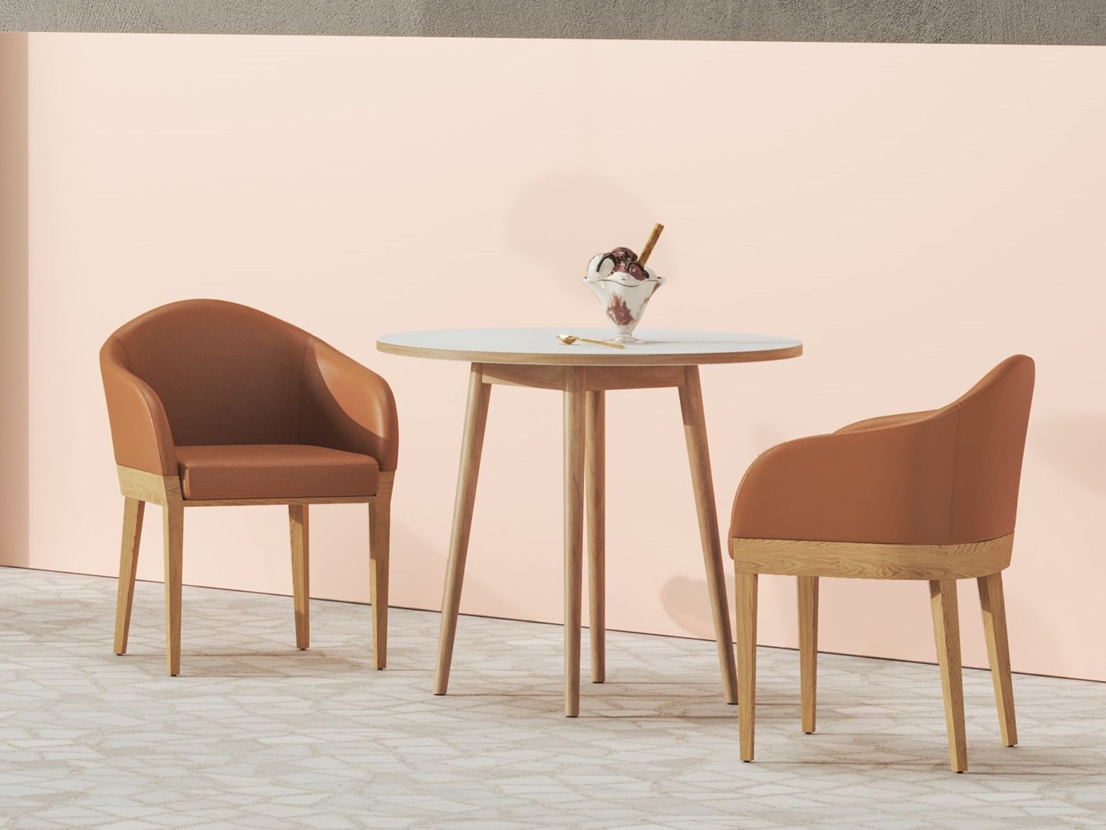 AGATA | Leather chair By ALMA DESIGN