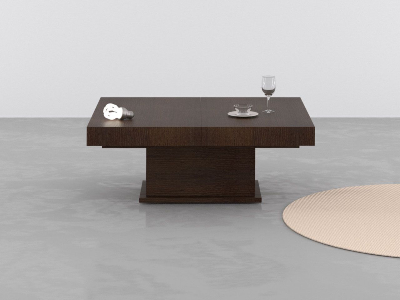 Height-adjustable extending wooden table AGIO By Piemy