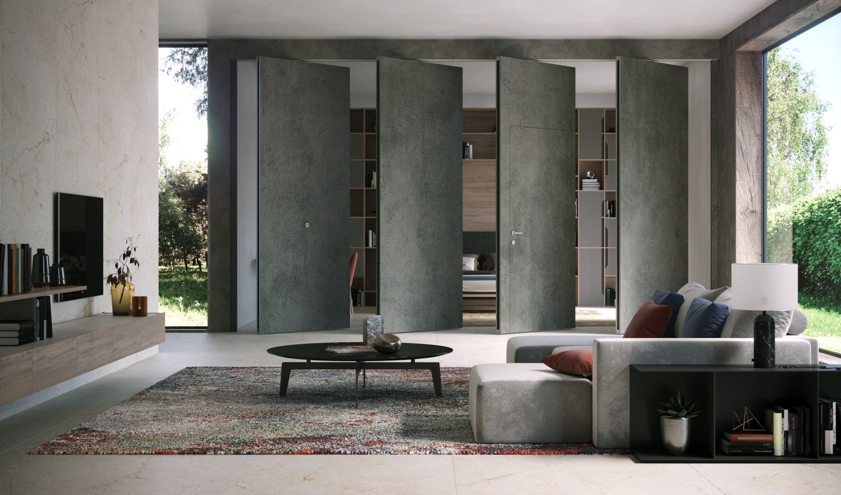 AGORÀ Cloison amovible pliante acoustique By ANAUNIA