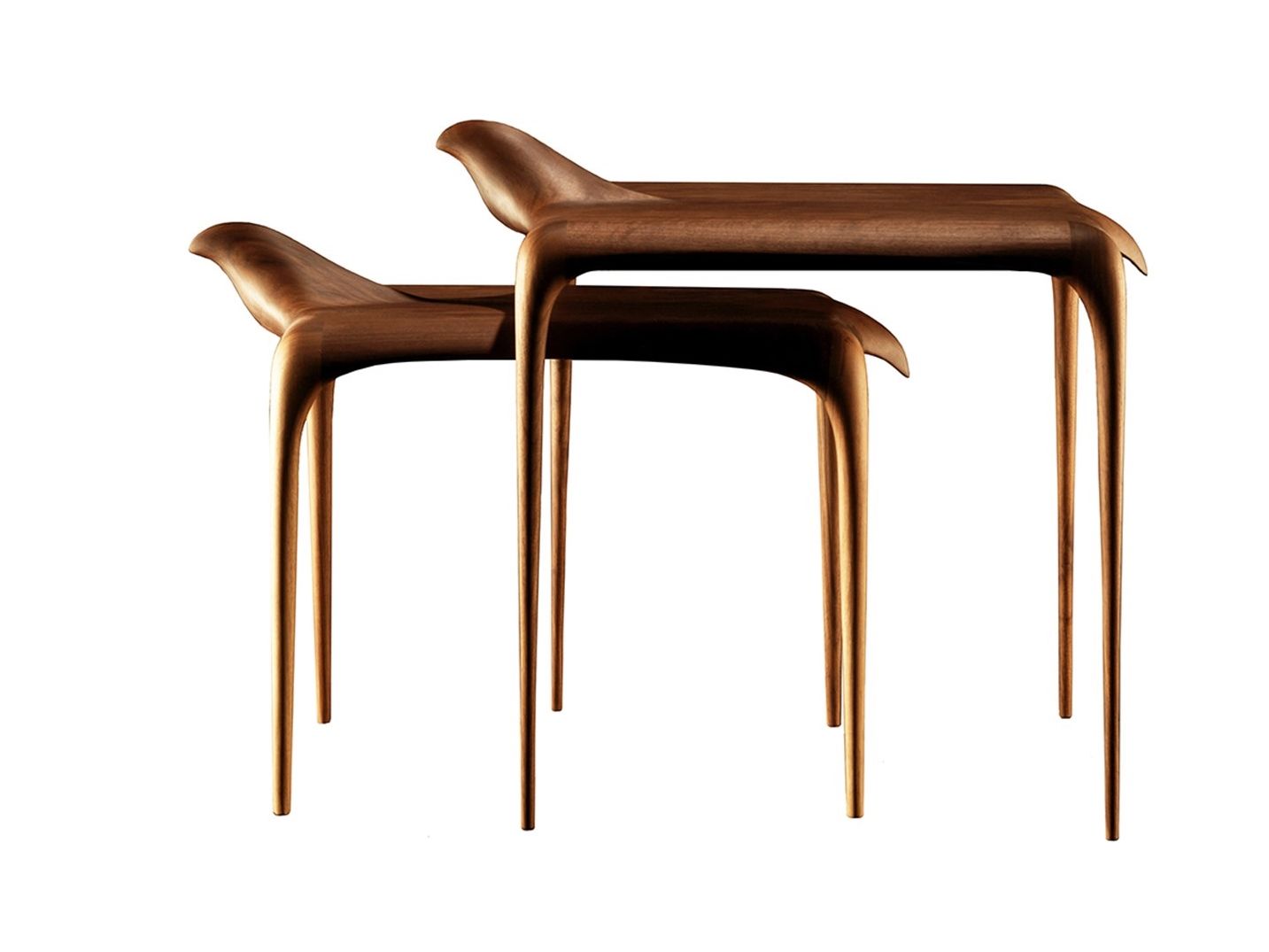 AGRIPPA & AGRIPPINA Walnut high side table By Agrippa