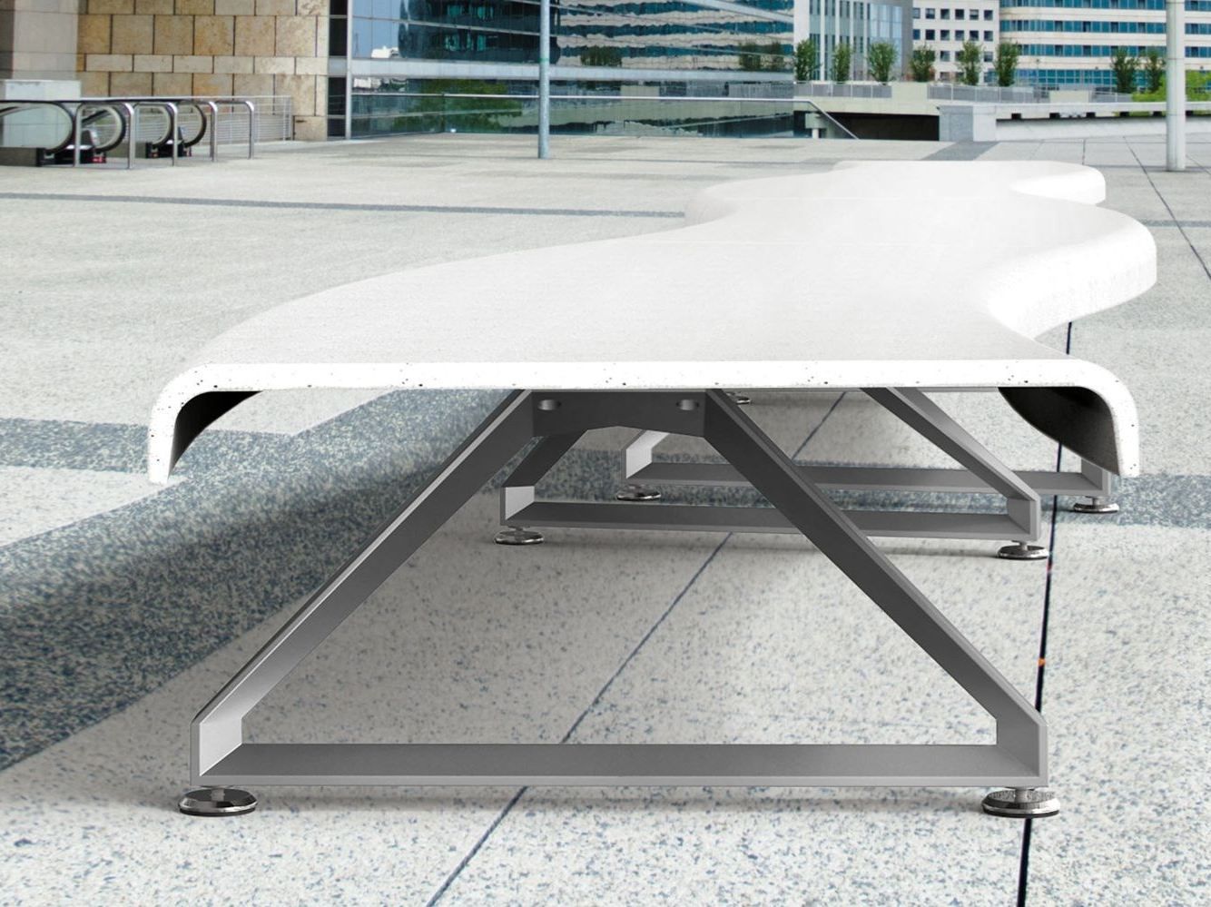 AIR-PORT C | UHPC bench Modular UHPC bench By Metalco | design Alfredo ...