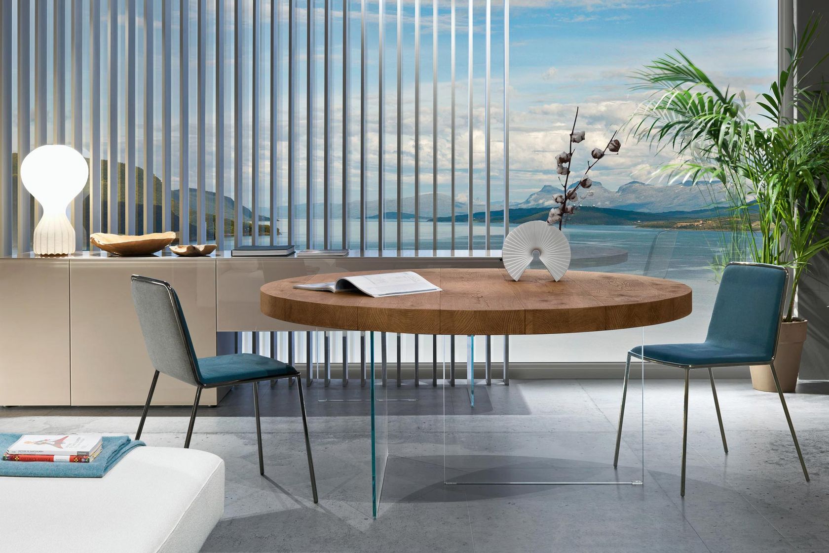 AIR WILDWOOD Tavolo rotondo in legno By Lago | design Daniele Lago