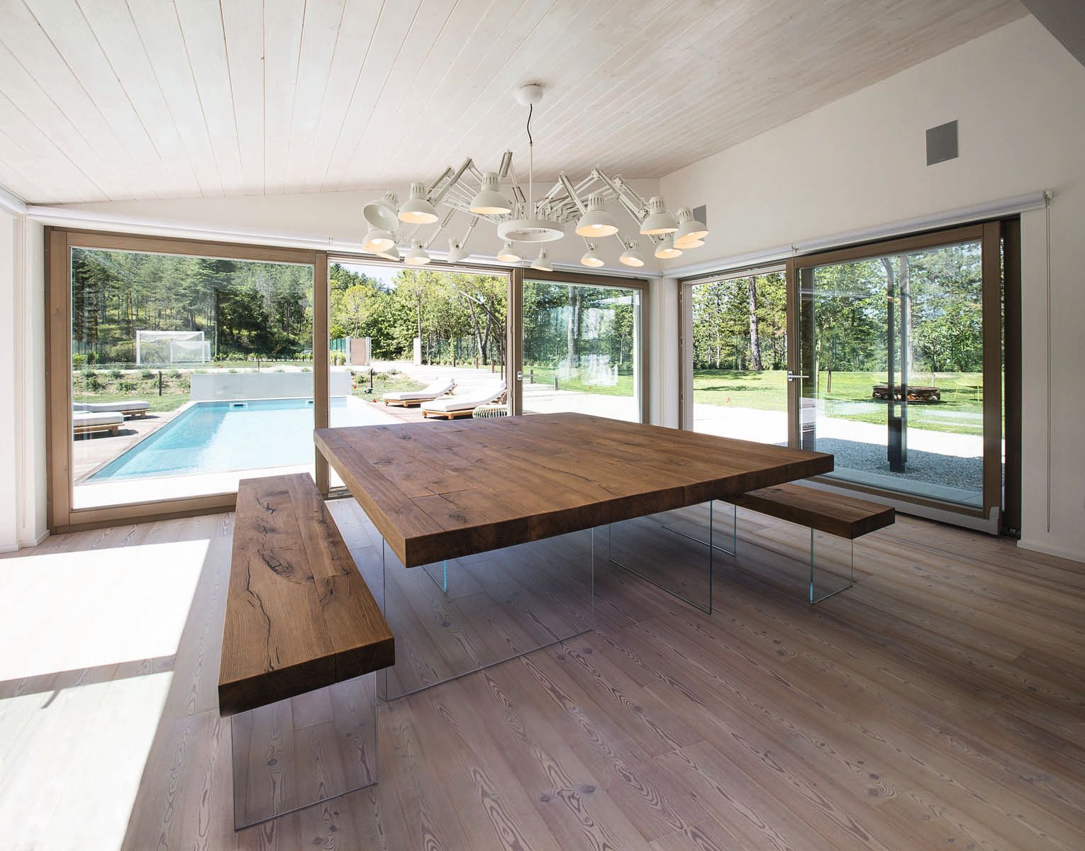 AIR WILDWOOD | Table Rectangular wood and glass table By Lago | design ...