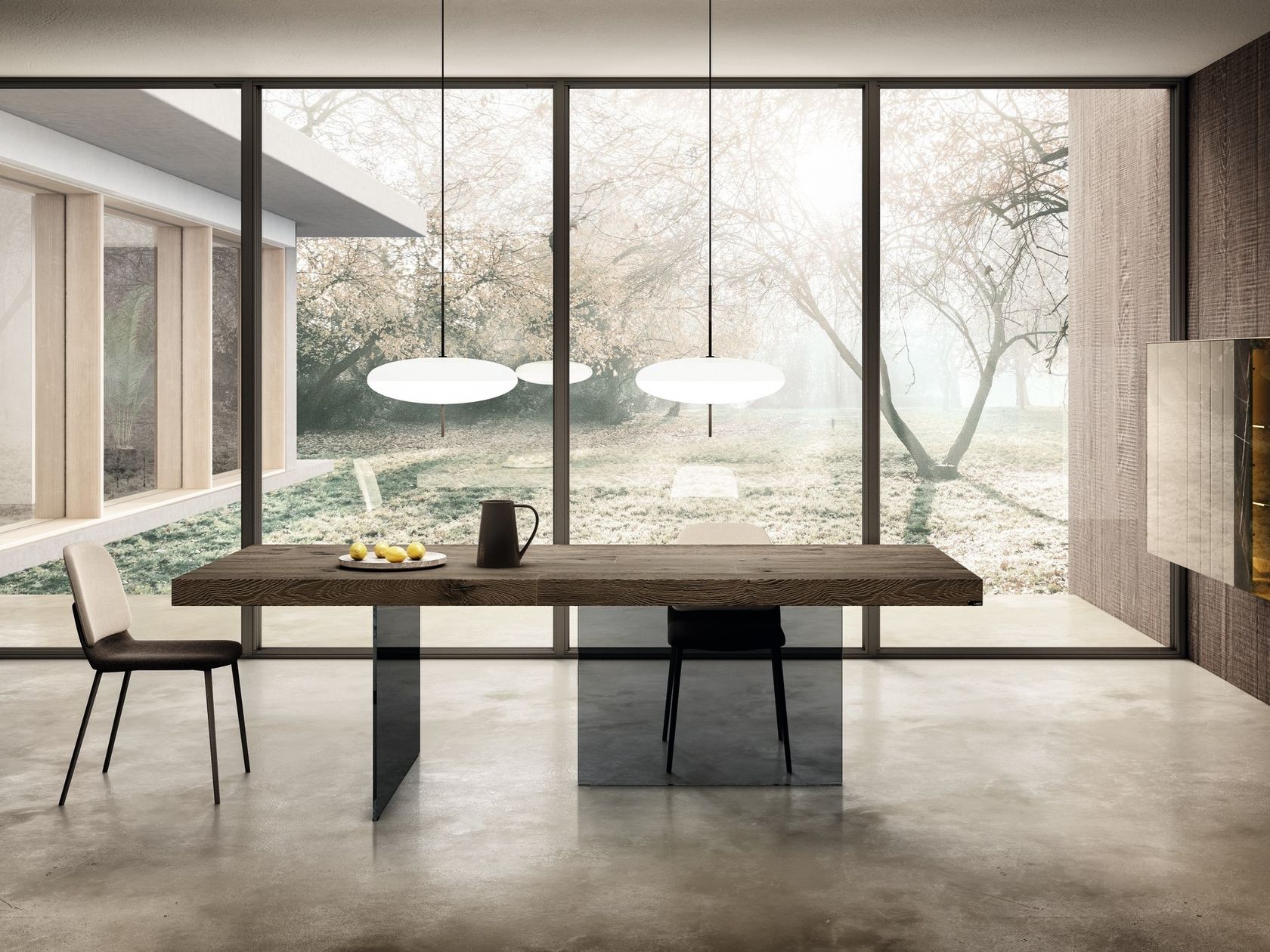 AIR WILDWOOD | Table Rectangular wood and glass table By Lago | design ...