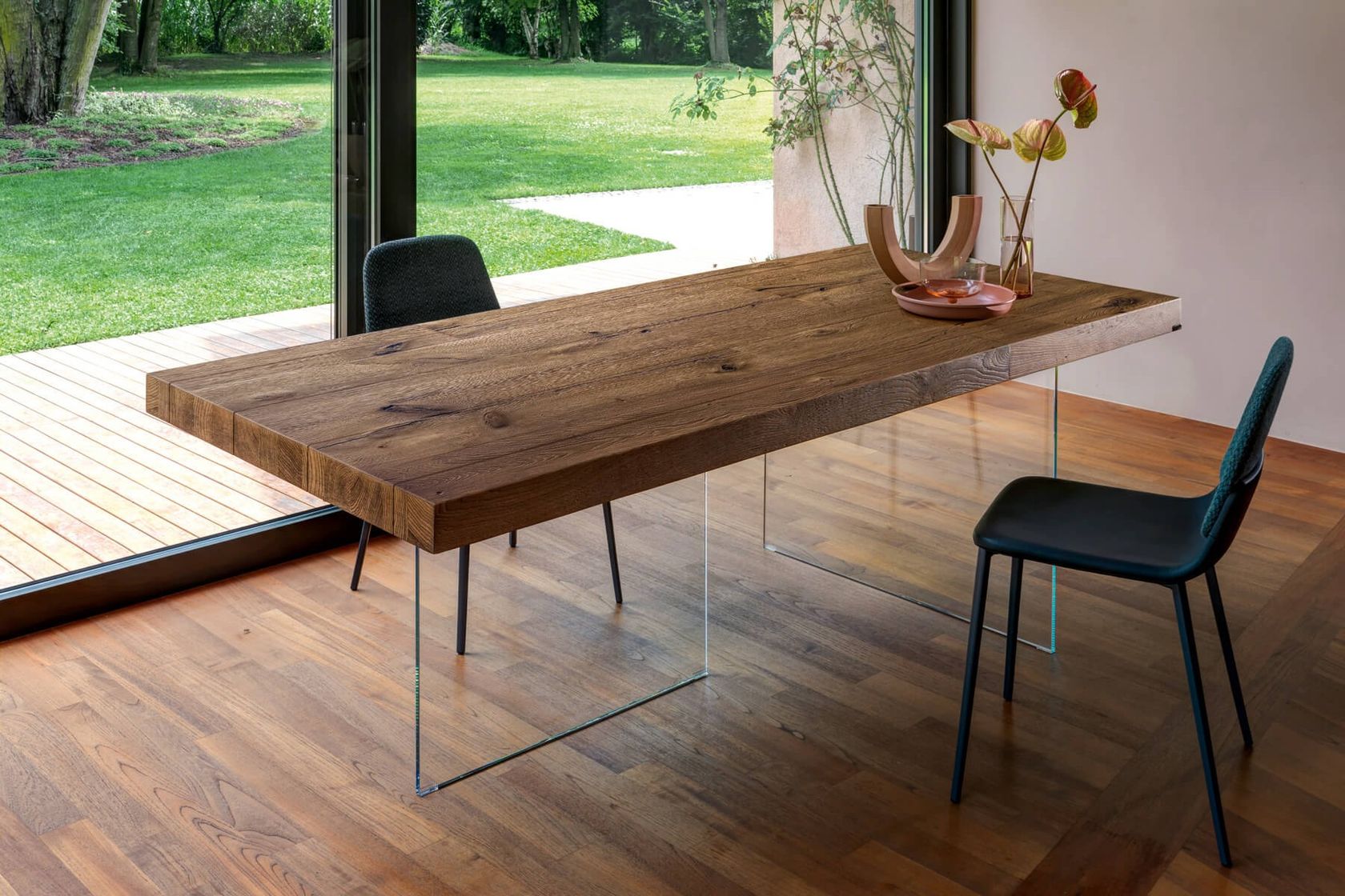 AIR WILDWOOD | Tavolo Tavolo rettangolare in legno e vetro By Lago ...