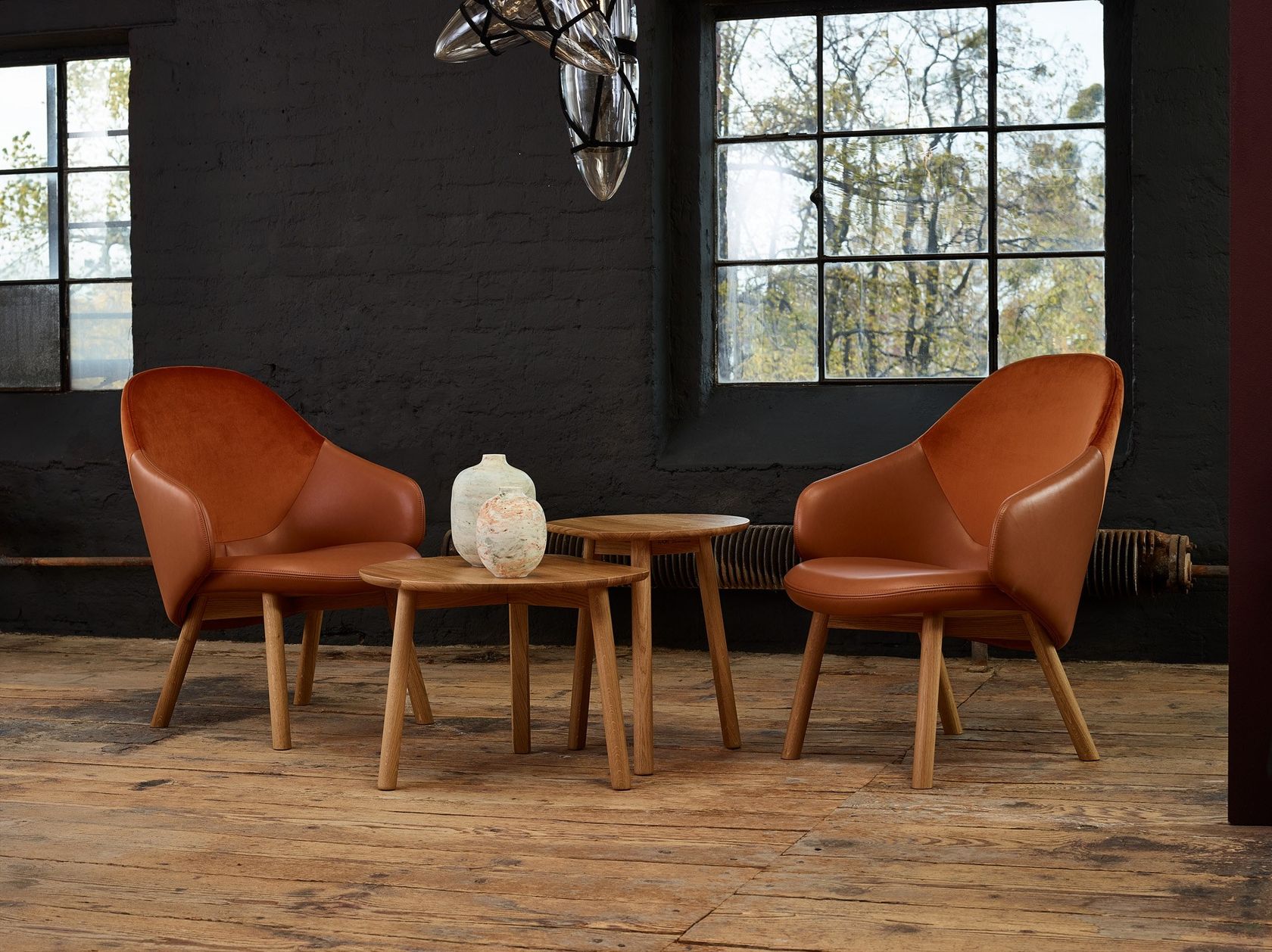 ALBU LOUNGE | Leather easy chair Leather easy chair with armrests By ...