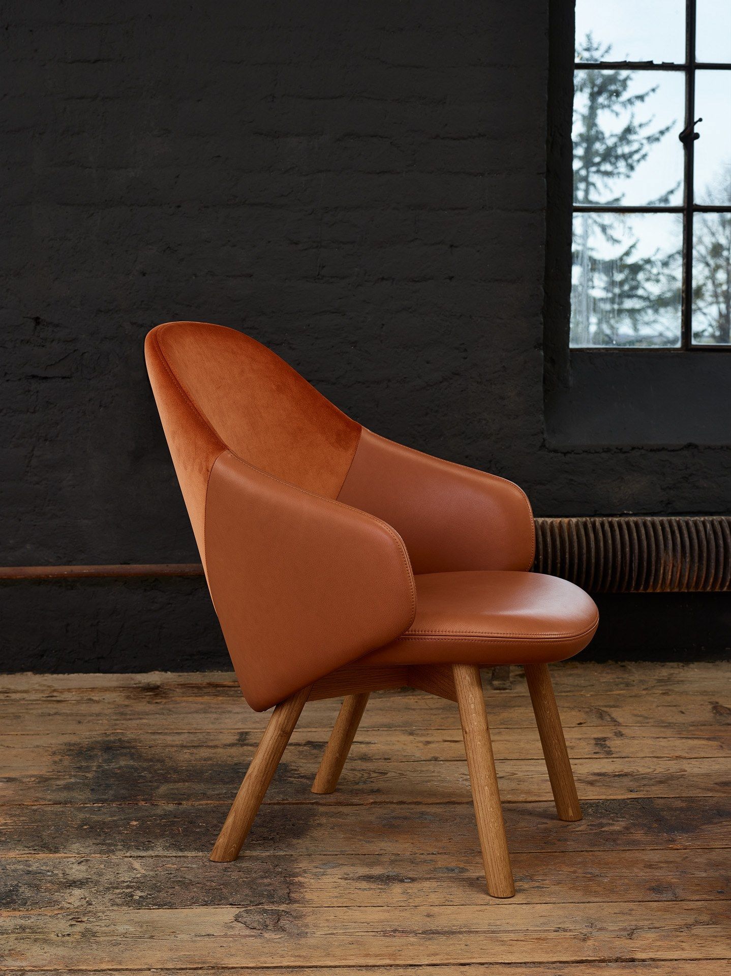 ALBU LOUNGE | Leather easy chair Leather easy chair with armrests By ...