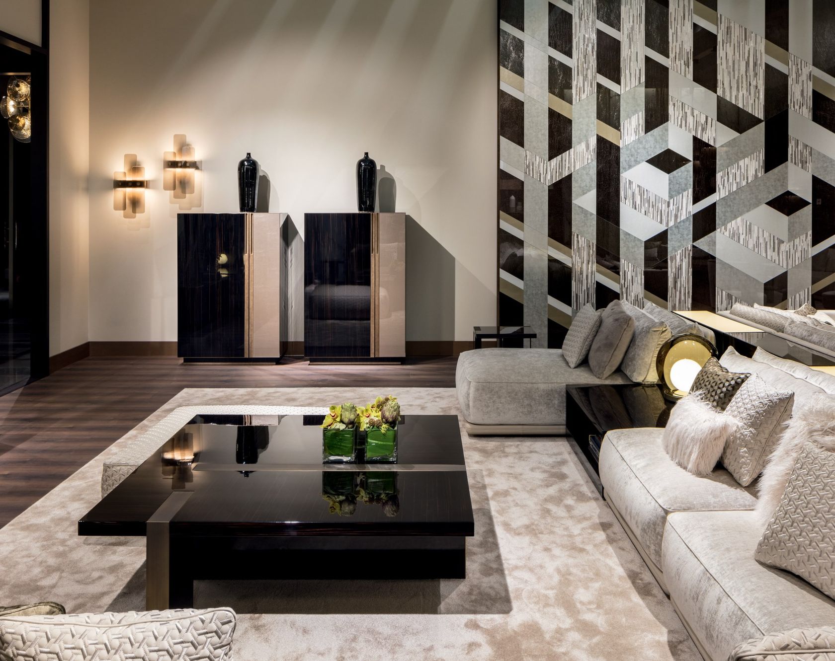 ALEC Low square ebony coffee table By Sicis | design Massimiliano Raggi