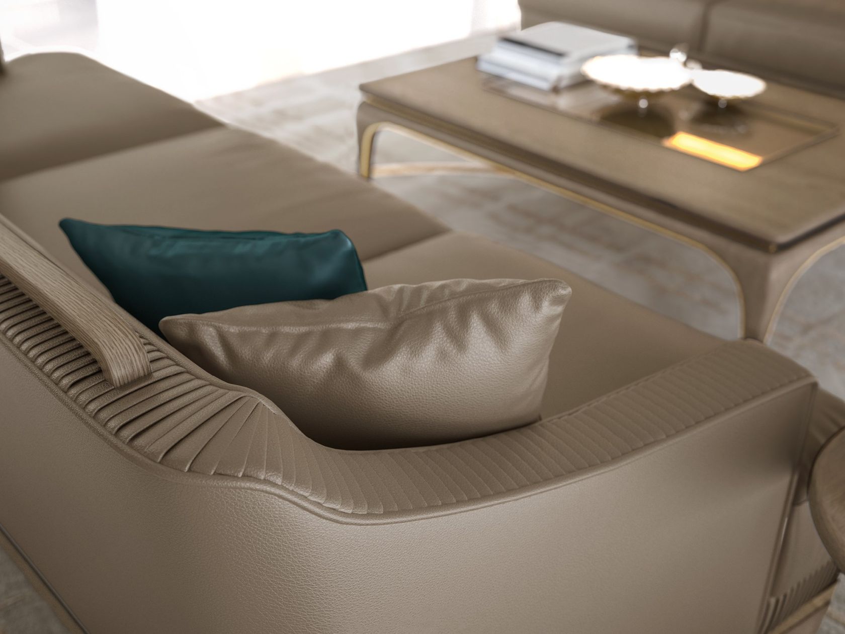 ALEXANDER 3 seater leather sofa By A.R. Arredamenti