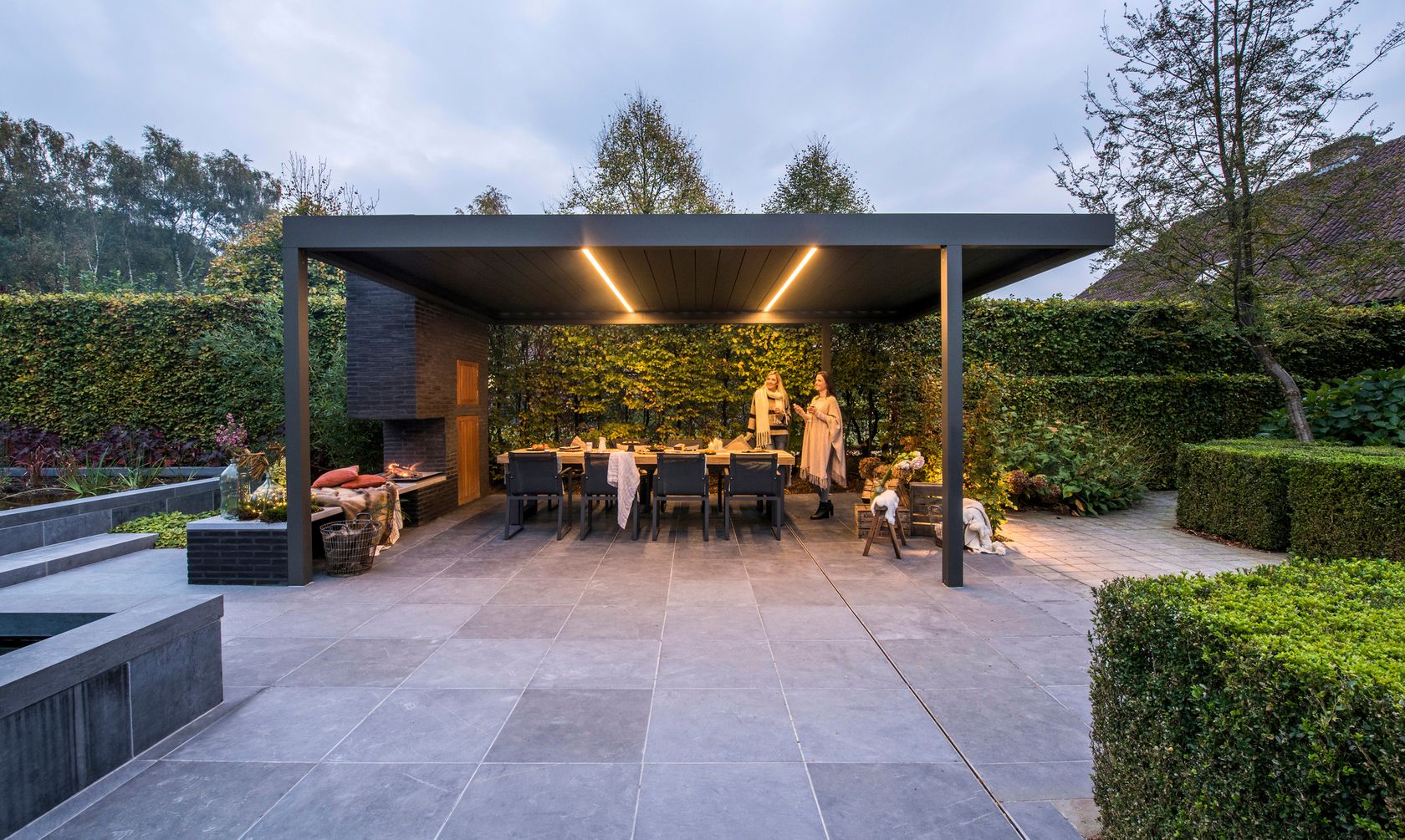 ALGARVE® Motorized pergola with adjustable louvers By RENSON
