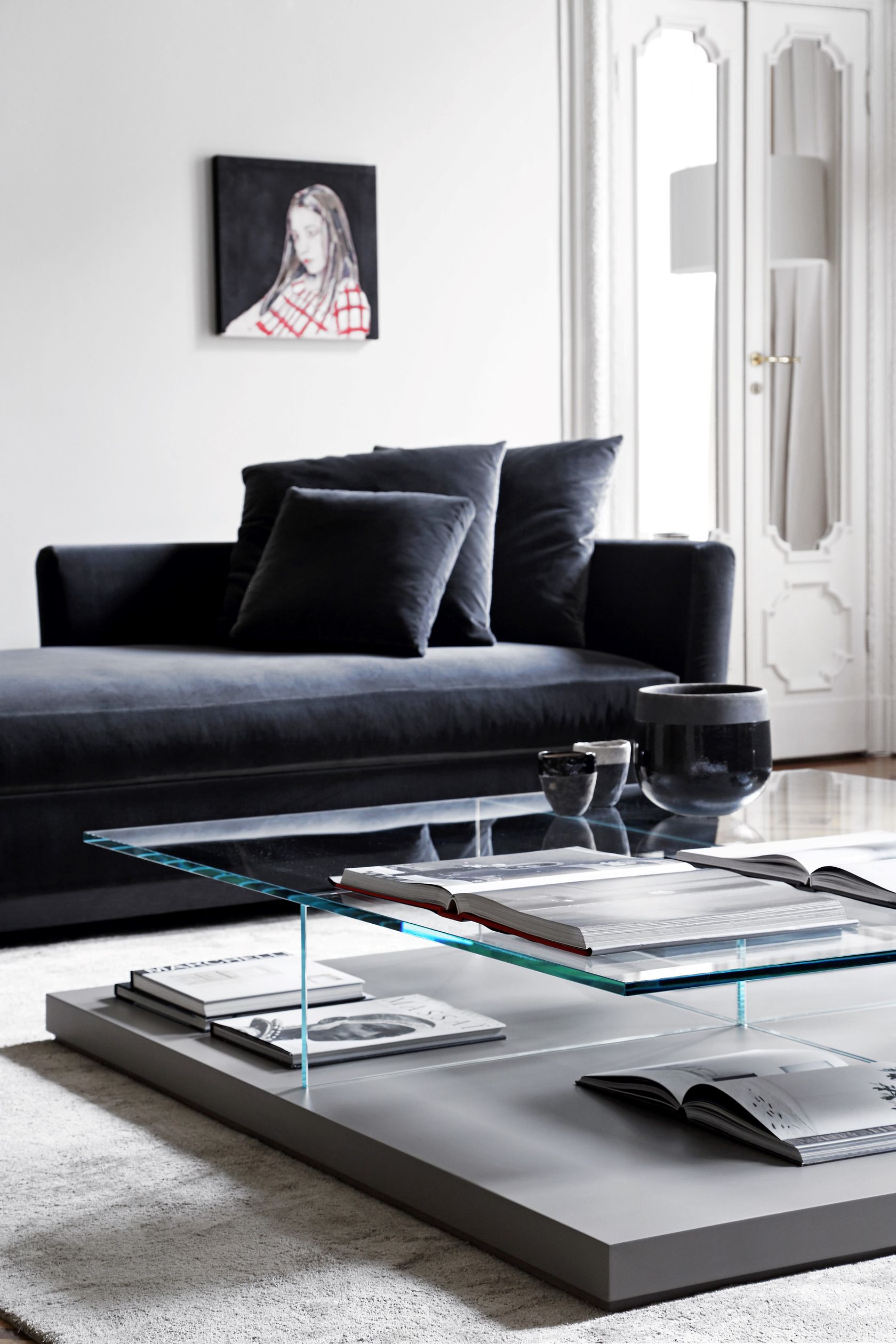 ALLEN Upholstered fabric day bed By Meridiani