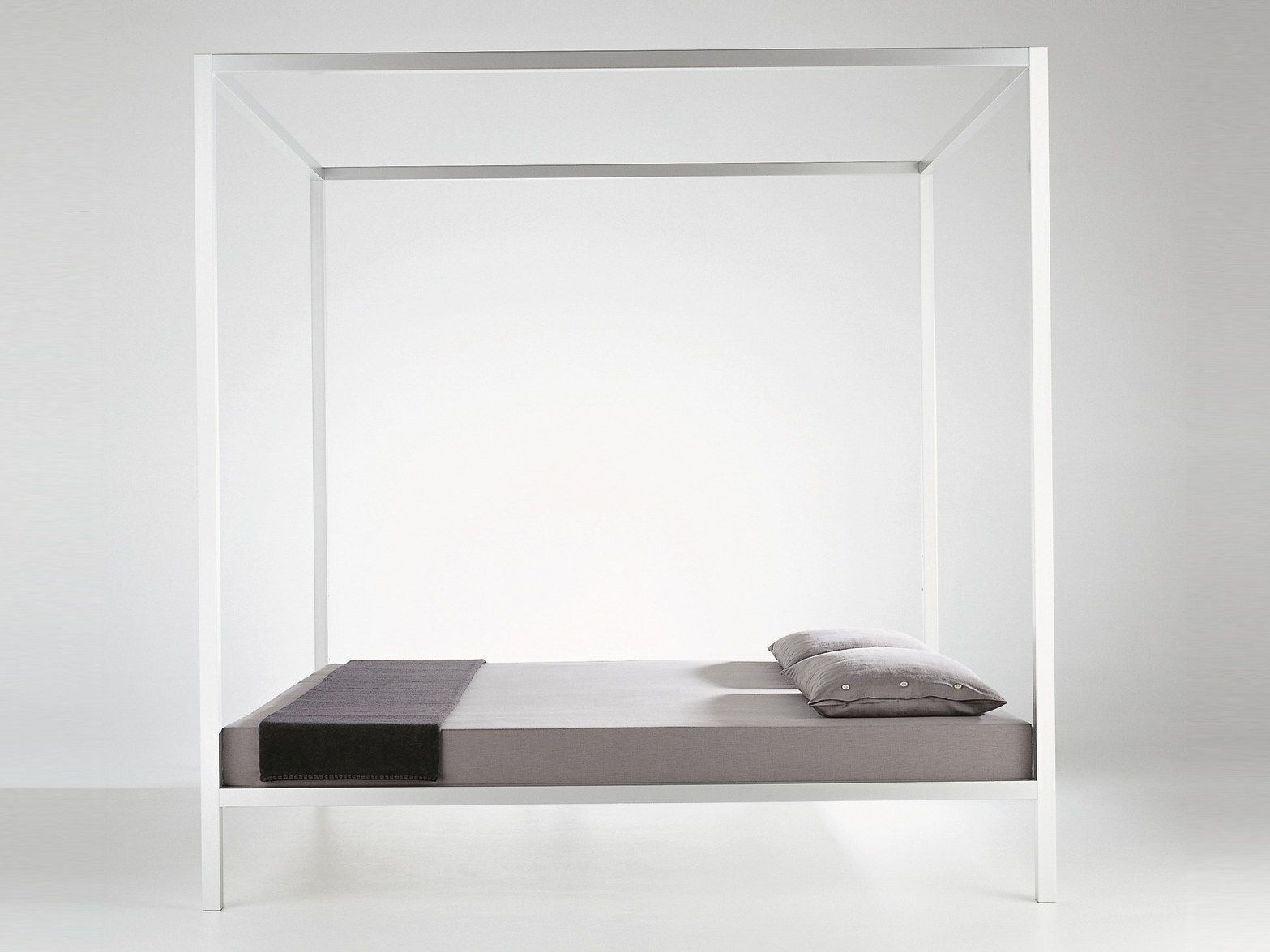 Aluminium double bed ALUMINIUM BED | Canopy bed By MDF Italia design ...