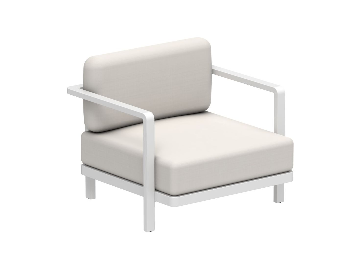 ALURA LOUNGE Batyline® garden armchair with armrests By Royal Botania