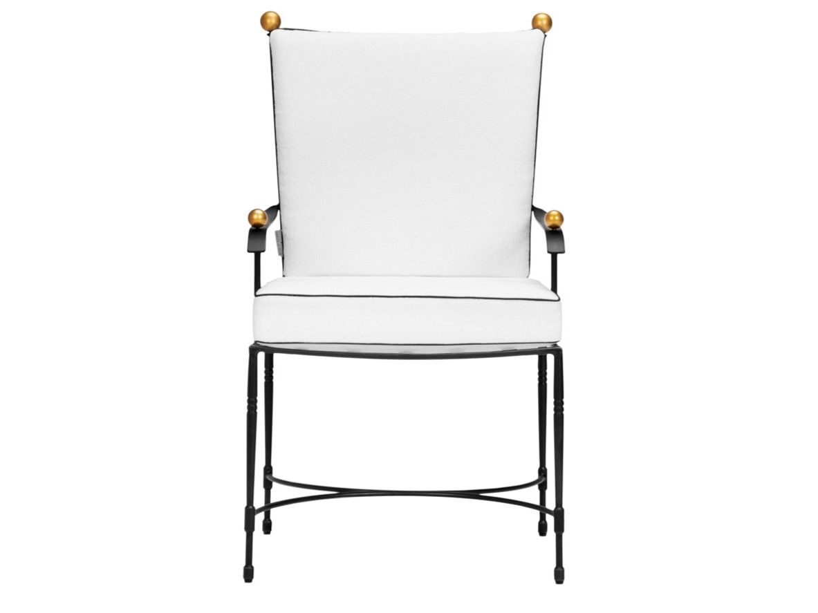 AMALFI Stainless steel garden chair with armrests By JANUS et Cie