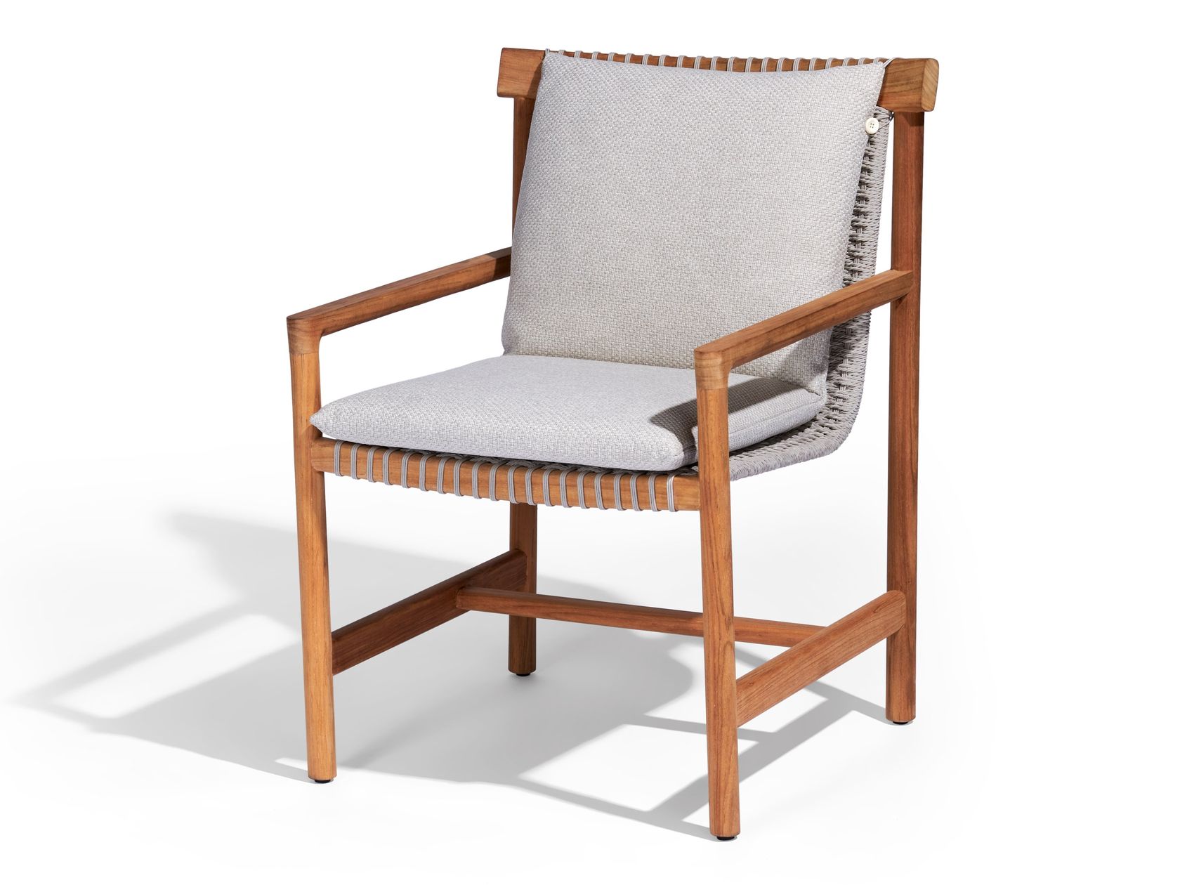 AMANU Teak garden chair with armrests By TRIBÙ
