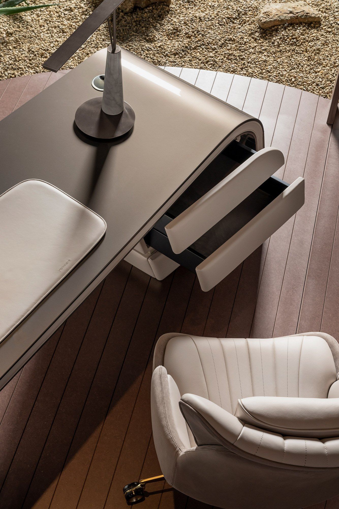 STARLIGHT Rectangular office desk with drawers By Visionnaire