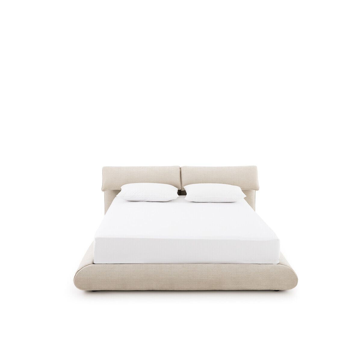 PAOL Upholstered fabric double bed with adjustable headrest By AMPM