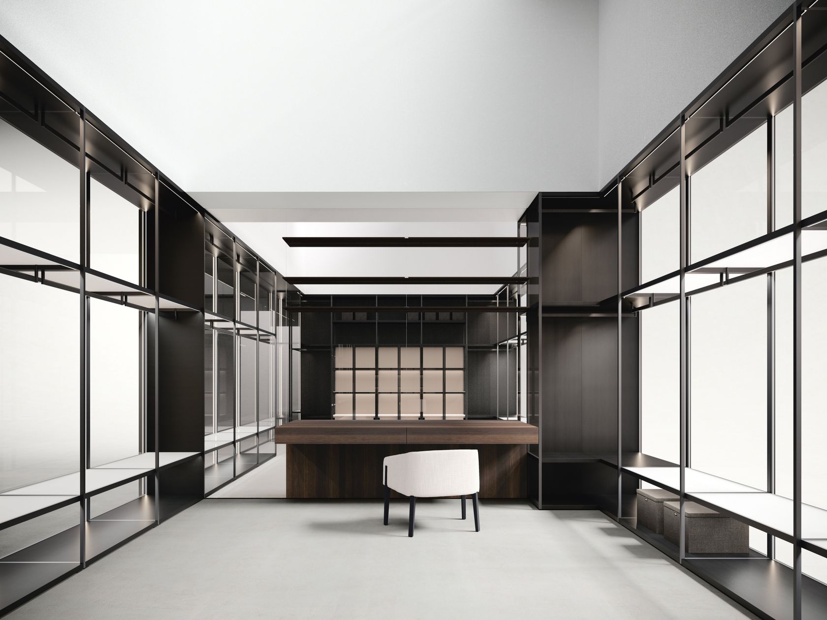 ANTIBES Partition system / walk-in closet By Boffi | design Piero Lissoni