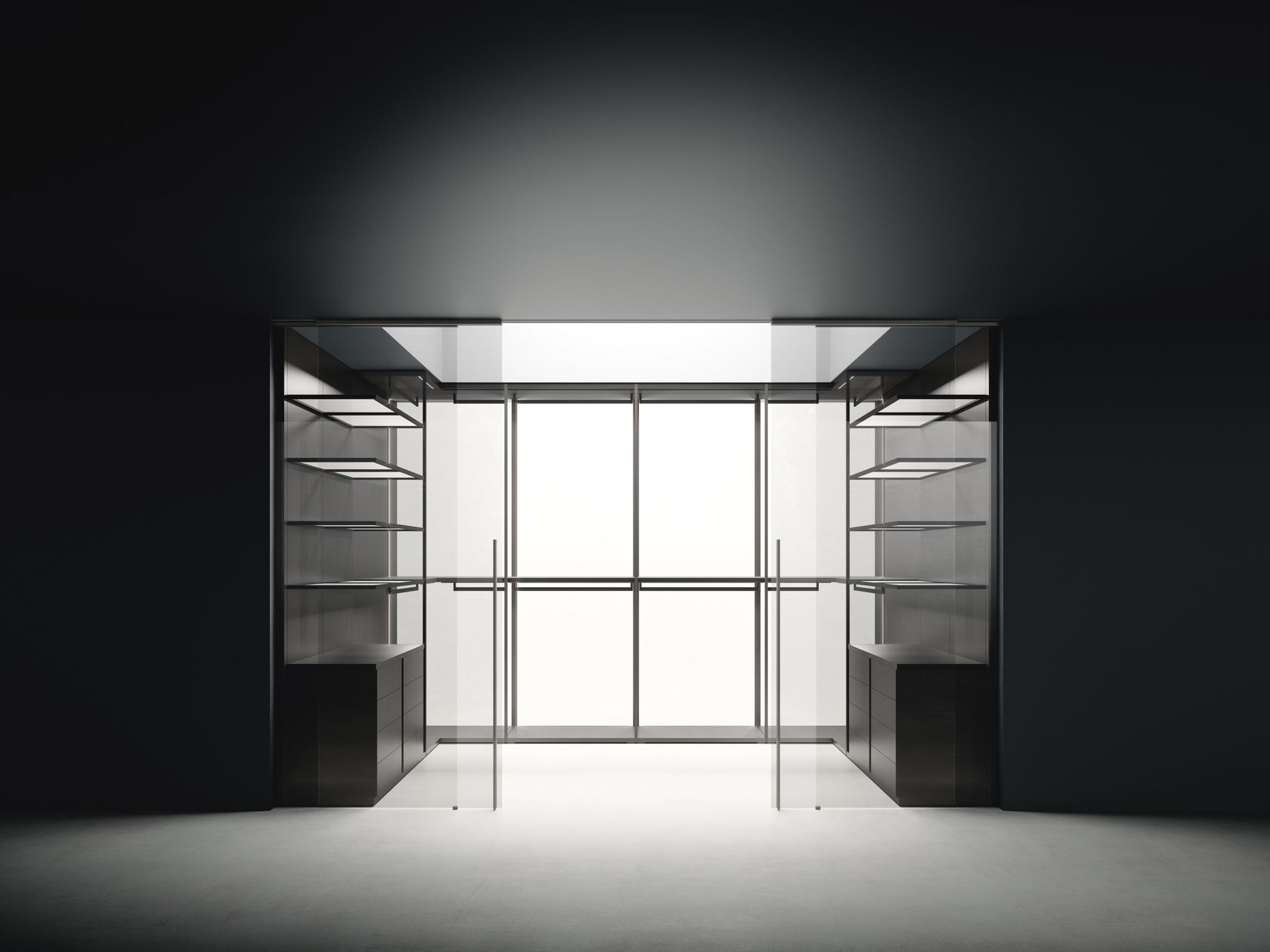 ANTIBES Partition system / walk-in closet By Boffi | design Piero Lissoni