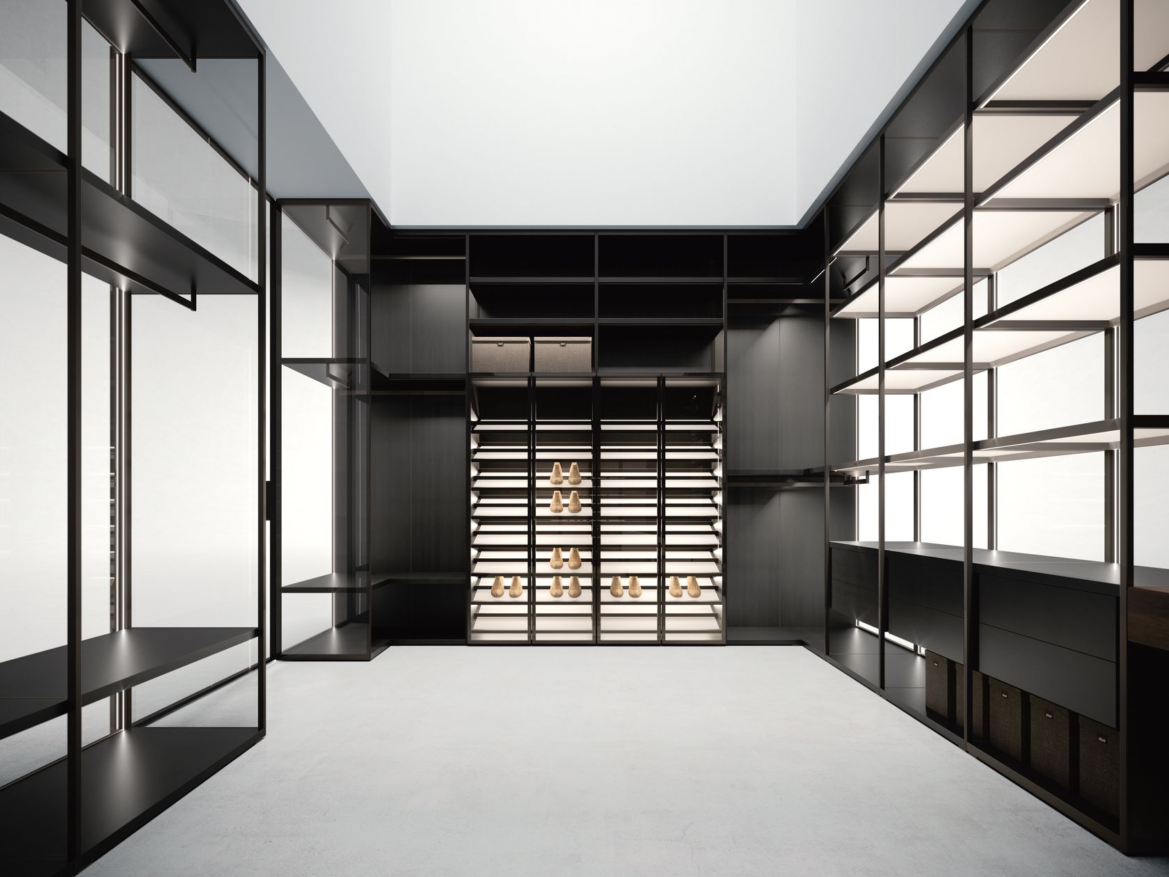 ANTIBES Partition system / walk-in closet By Boffi | design Piero Lissoni