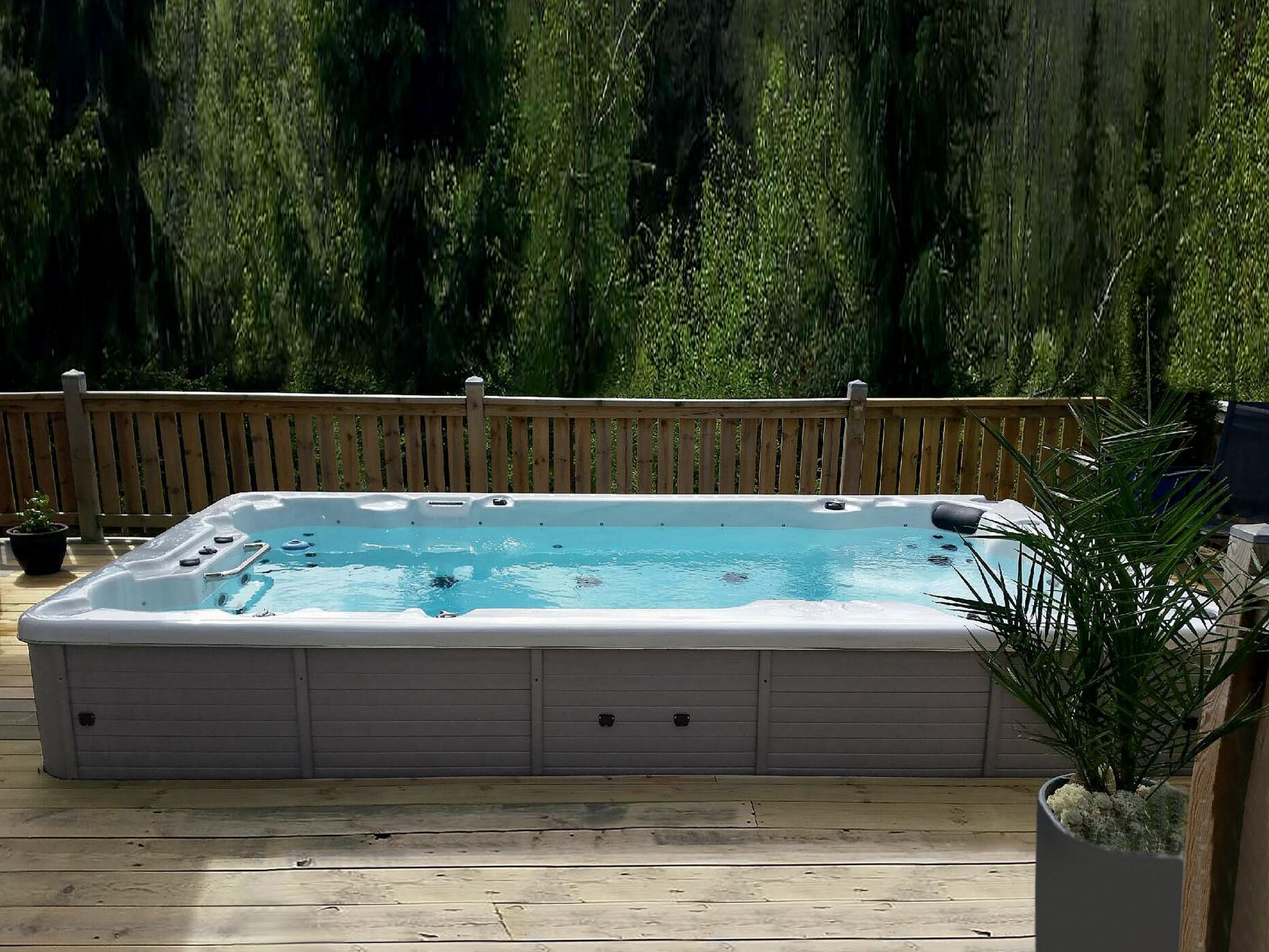 MINIPISCINE - SWIM Above-ground rectangular minipool with chromotherapy ...