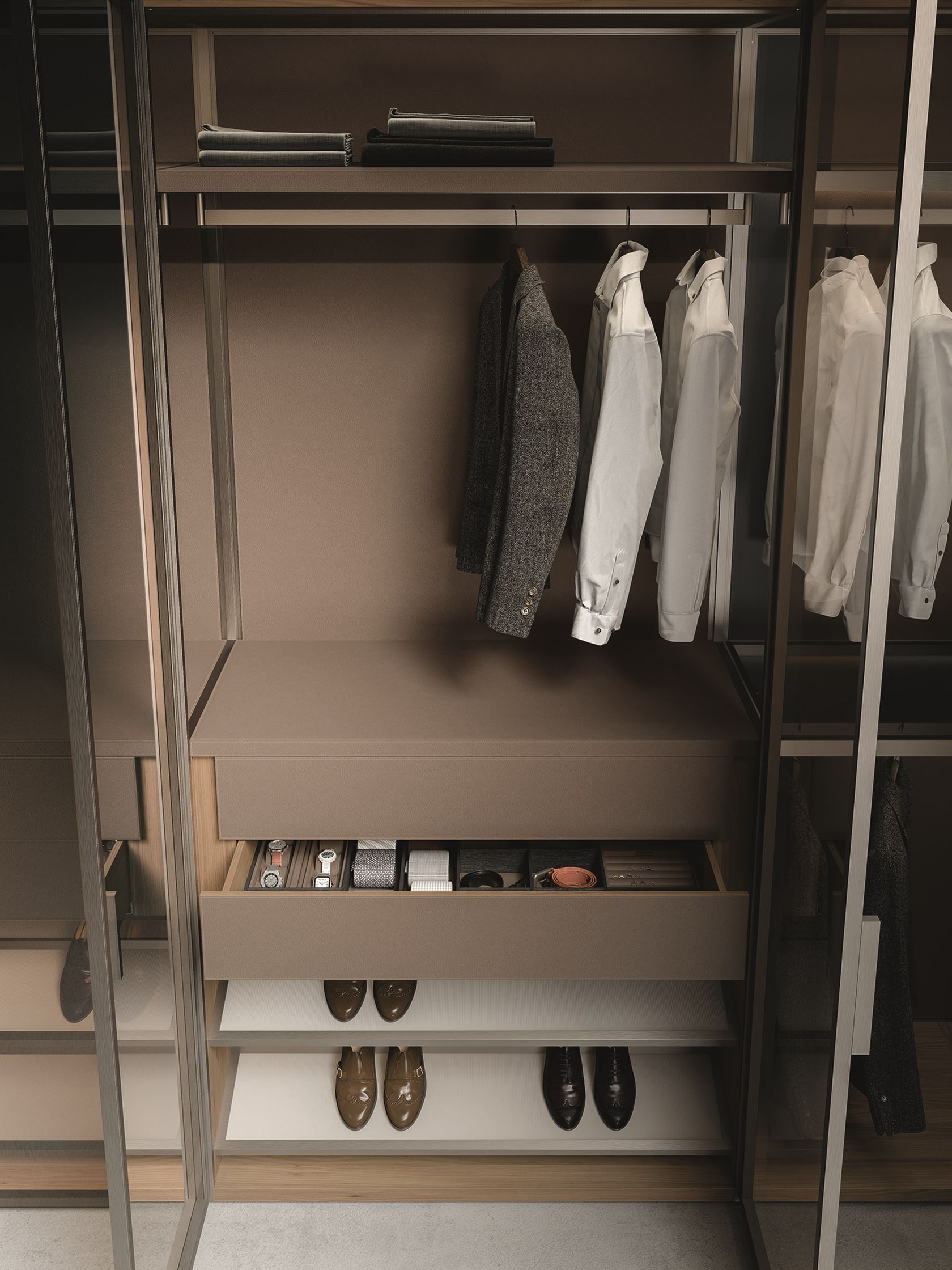 ANTIBES Partition system / walk-in closet By Boffi | design Piero Lissoni
