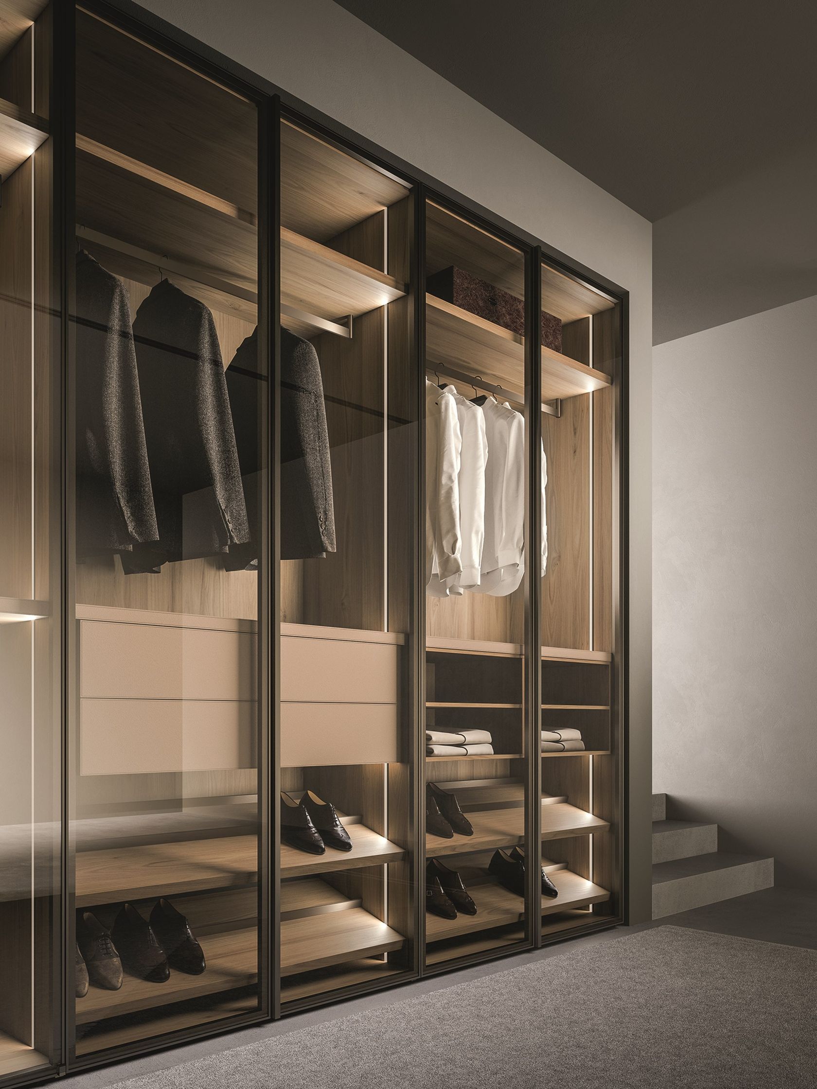 ANTIBES Partition system / walk-in closet By Boffi | design Piero Lissoni