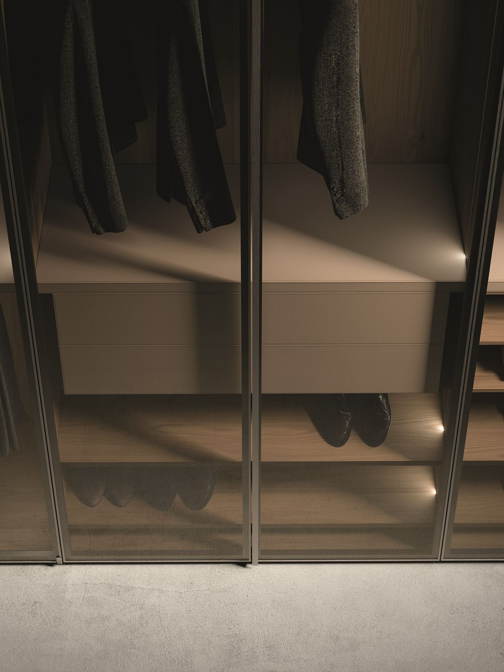 ANTIBES Partition system / walk-in closet By Boffi | design Piero Lissoni