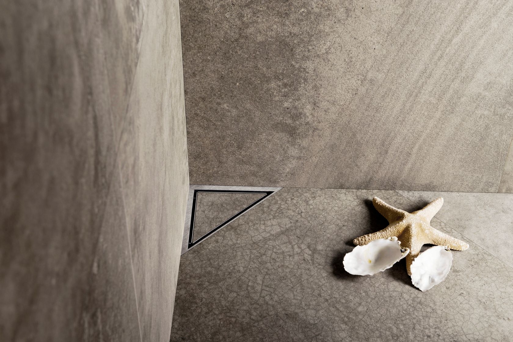 Stainless steel shower channel AQUA JEWELS DELTA By ESS Easy Drain