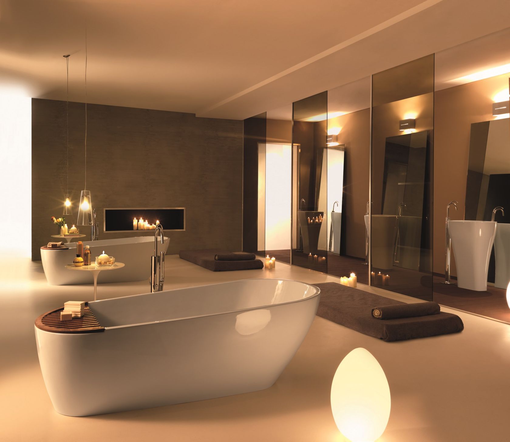 Vasca da bagno centro stanza ovale in Pietraluce® AQUATECH 3750 By ...