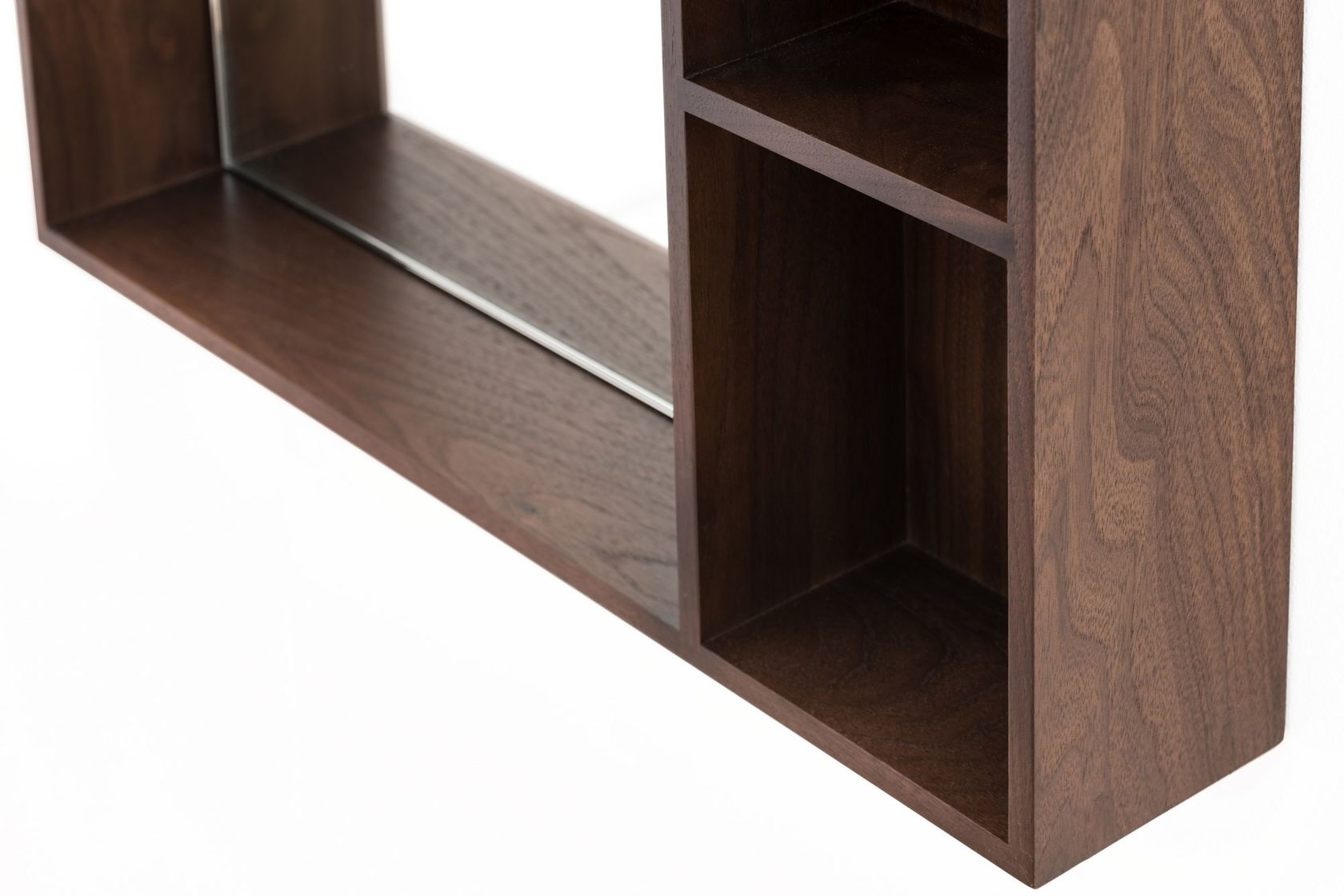 ARCA MEDIUM | Walnut mirror Rectangular wall-mounted walnut mirror with ...