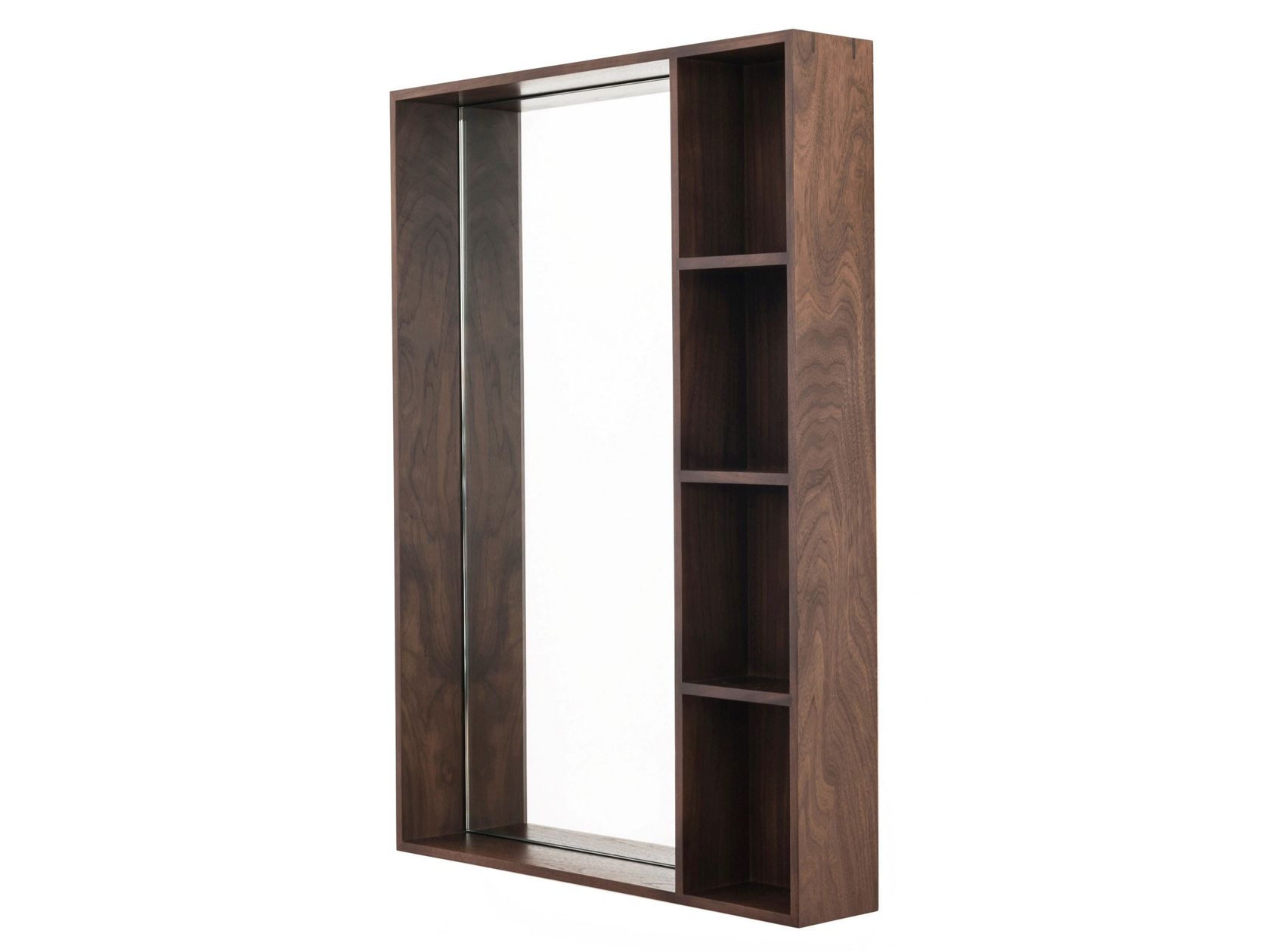 ARCA MEDIUM | Walnut mirror Rectangular wall-mounted walnut mirror with ...