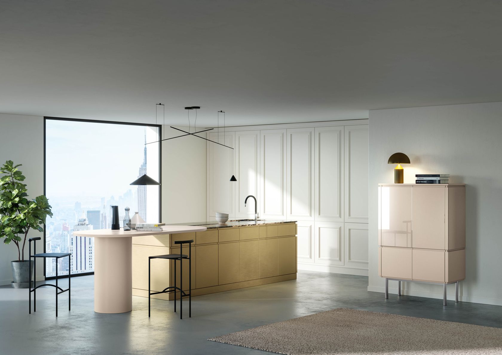 ARCHETIPO Kitchen with island By L'Ottocento | design makethatstudio