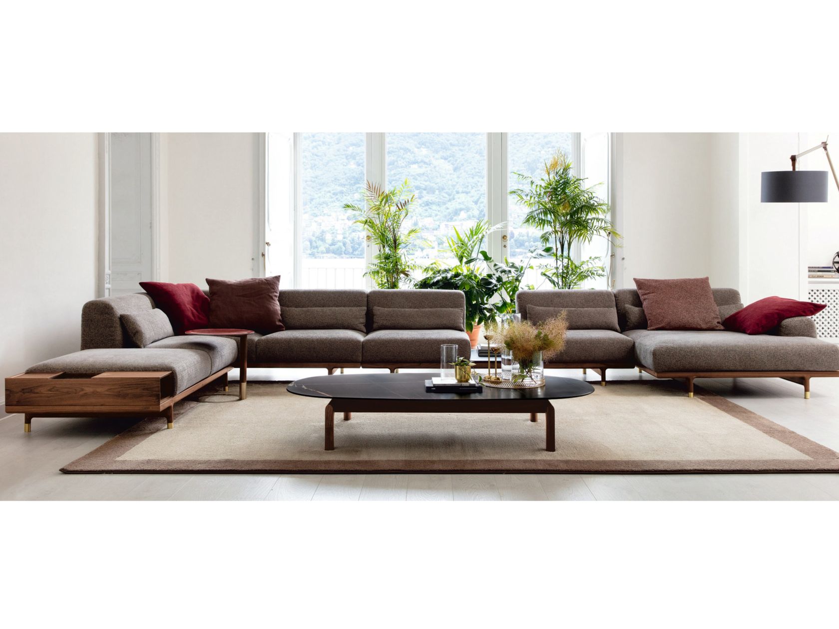 ARGO | Corner sofa Sectional fabric sofa with storage space By Porada ...