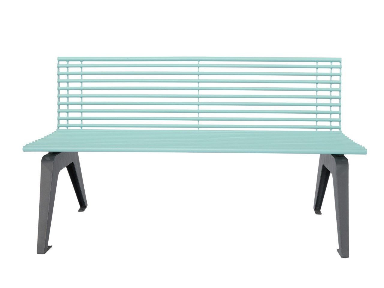 ARIA Steel bench with back By Punto Design | design Gibillero Design