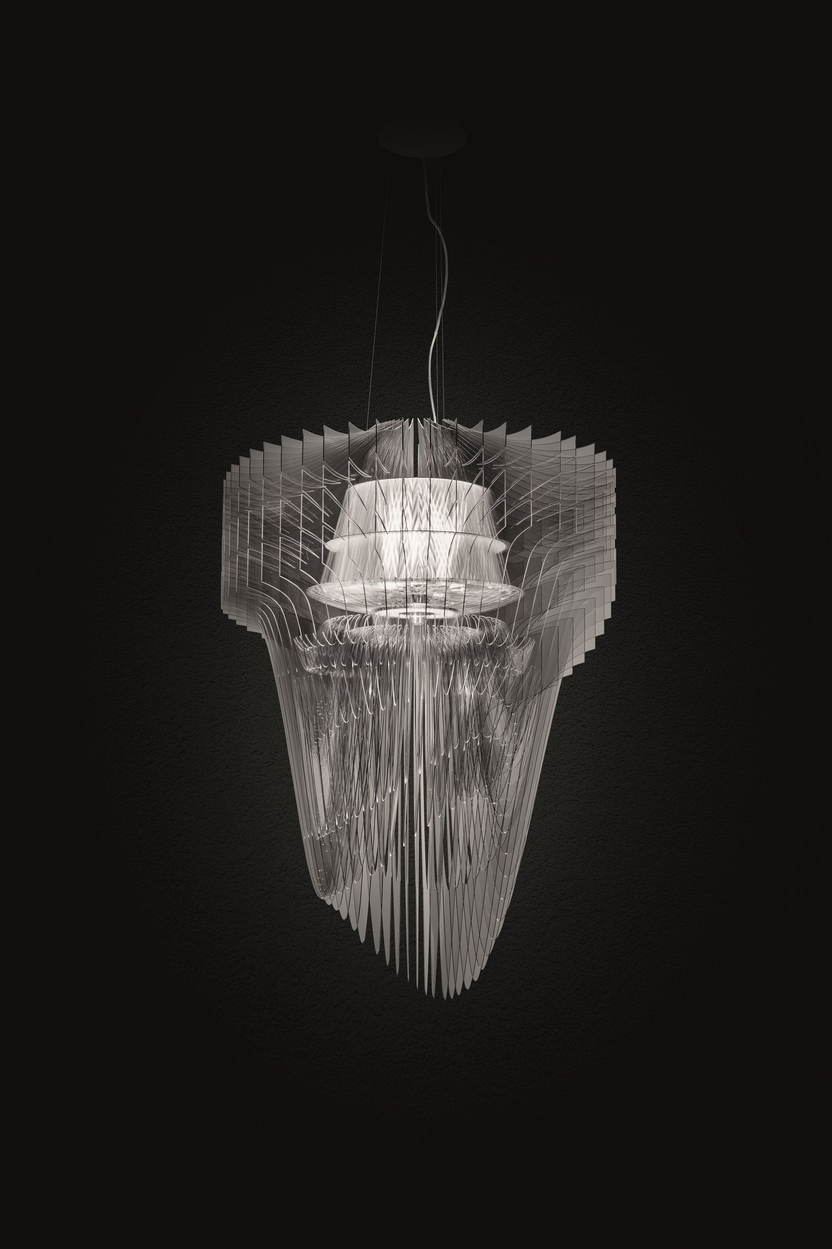 ARIA TRANSPARENT Pendant lamp By Slamp | design Zaha Hadid Design
